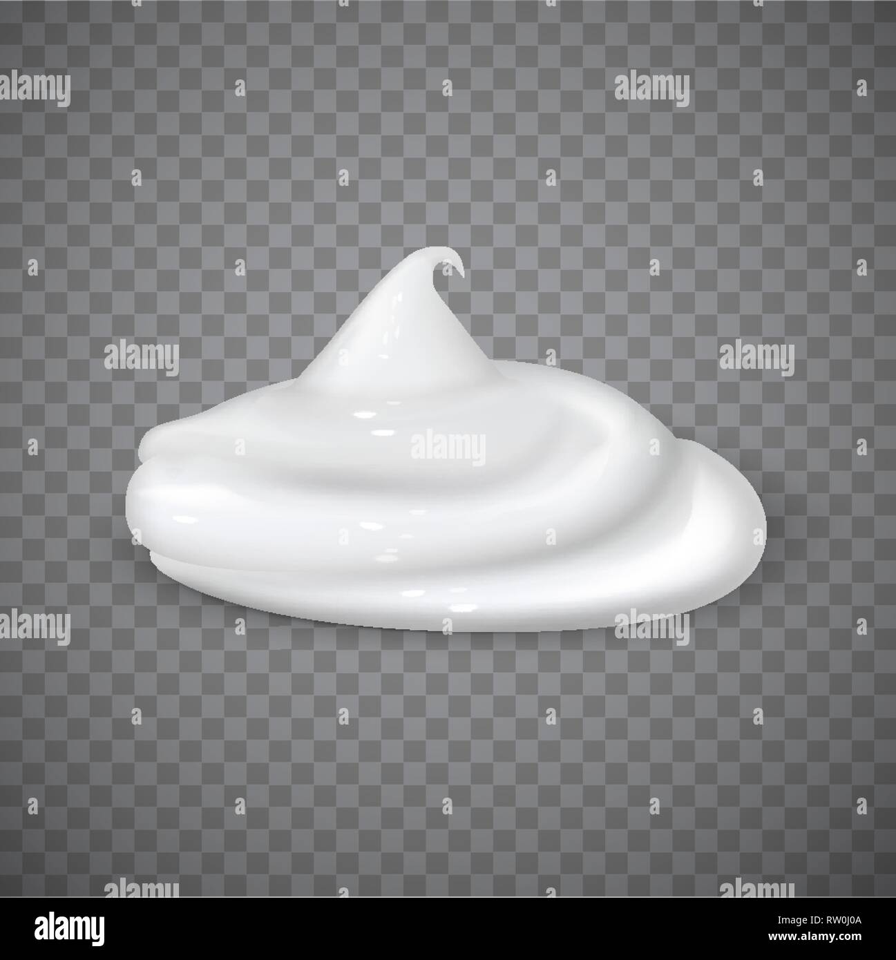 White cream, realistic vecor illustration. Mock up for advertising of ...