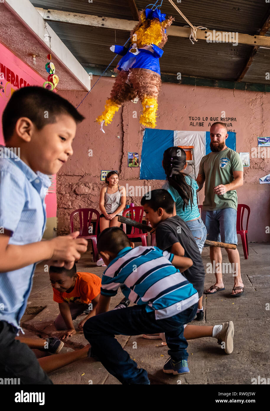 Mexican girl with a pinata hi-res stock photography and images - Alamy