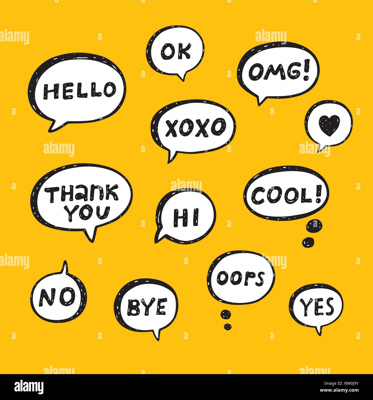 Cartoon yes symbol bubble hi-res stock photography and images - Alamy