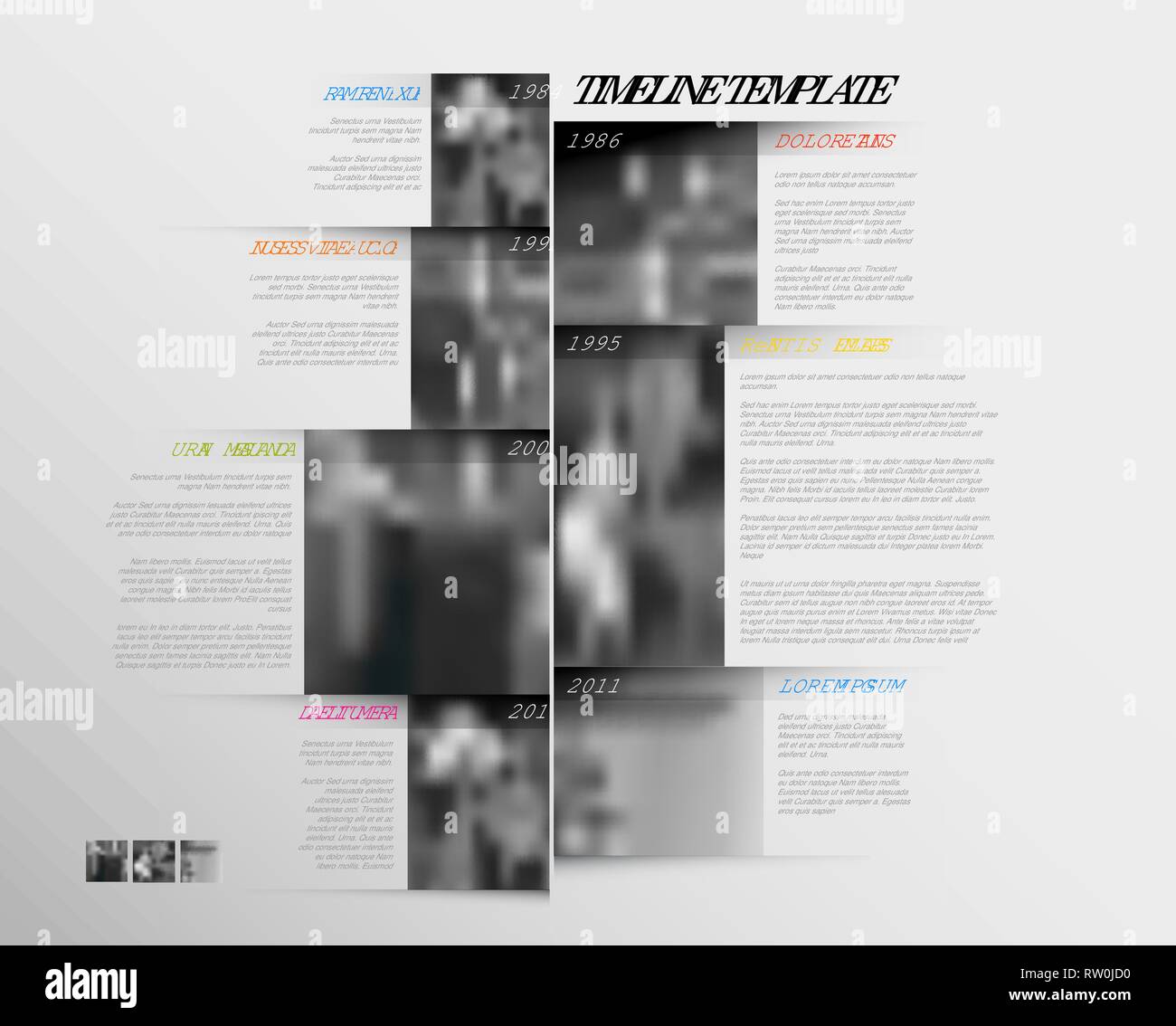 Vector Infographic Company Milestones Timeline Template with big ...