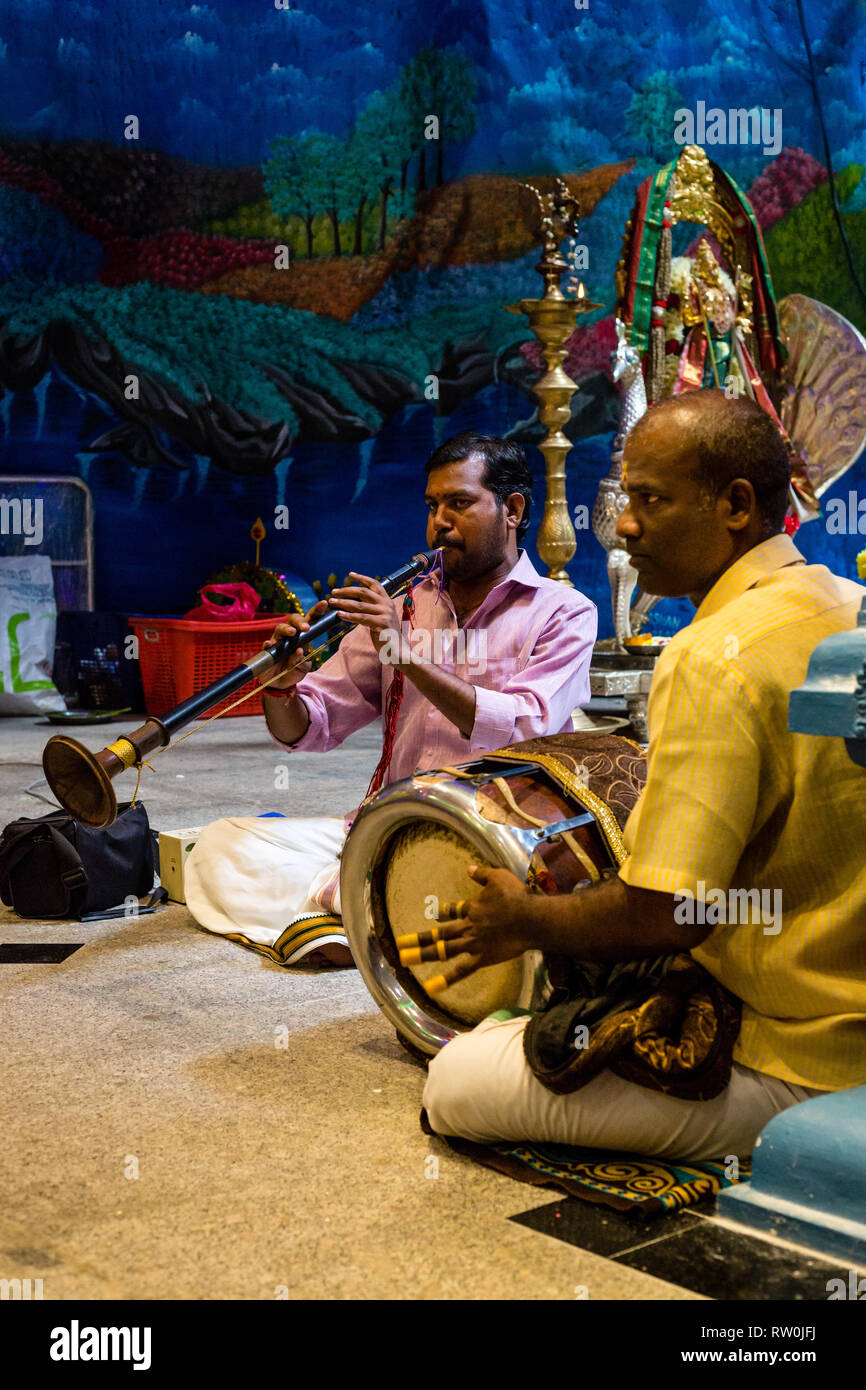 Batu Caves, Musicians Playing a Thavil (South Indian Drum) and ...
