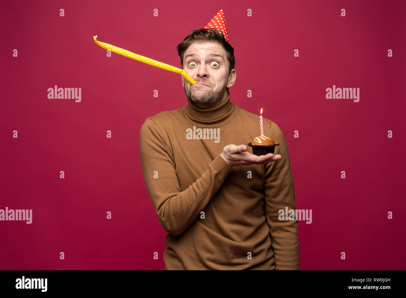 Picture of unhappy stressed young man having unhappy look, feeling ...