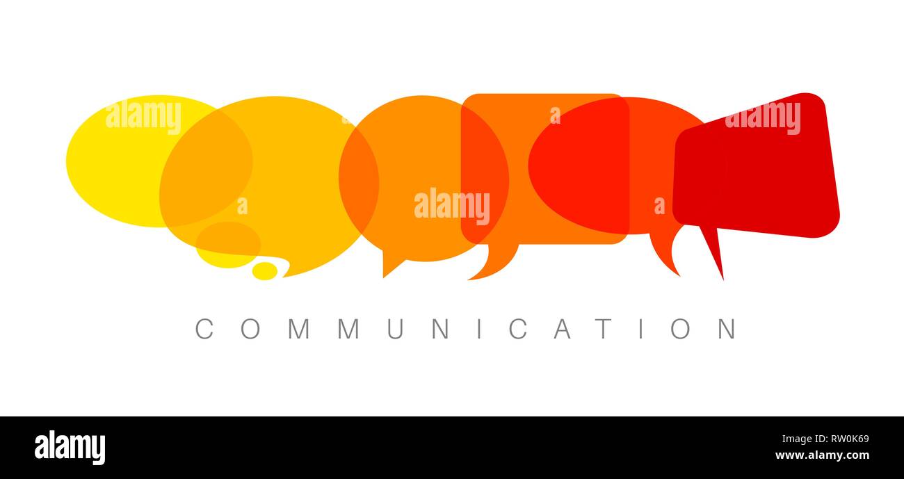 Vector abstract Communication concept illustration - yellow to red ...