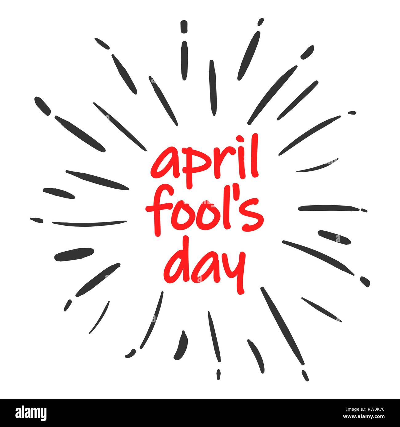 April fools day text icon in flat style. Happy banner vector ...