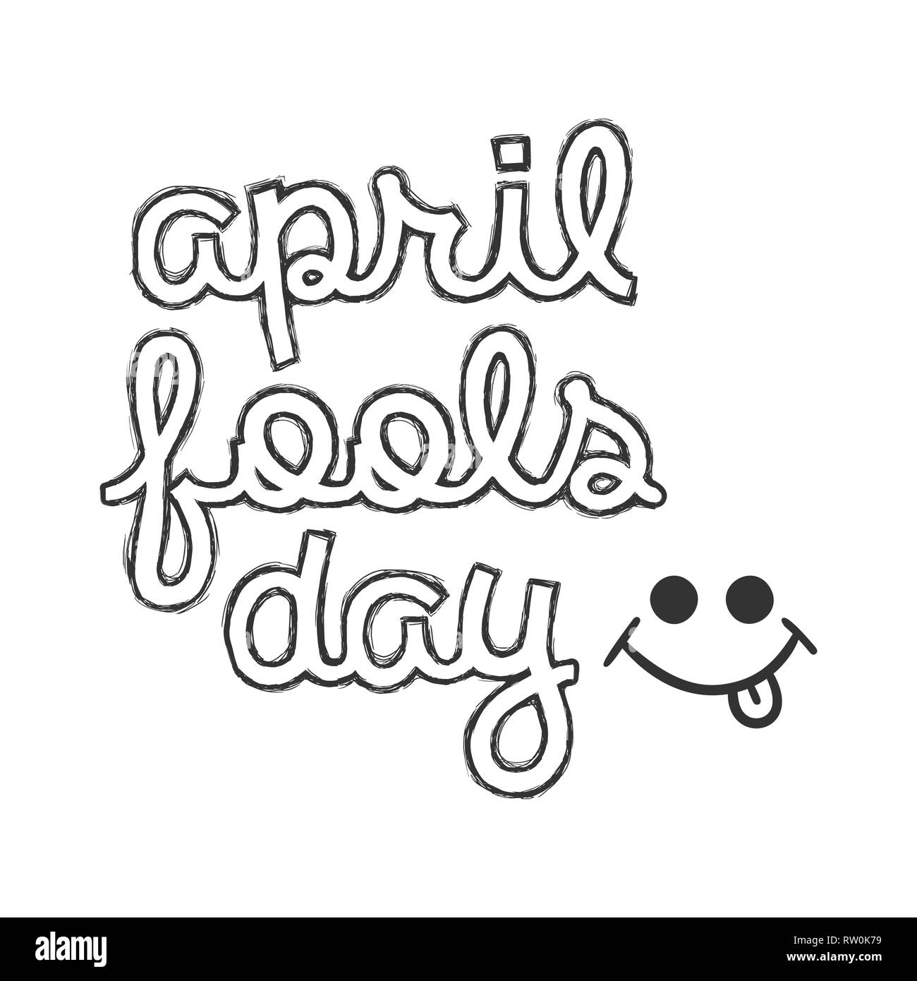 April fools day text icon in flat style. Happy banner vector ...
