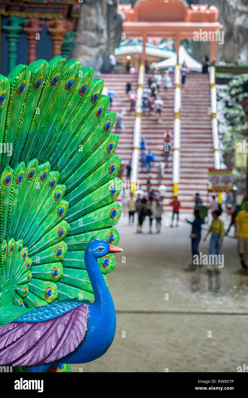 Batu Caves, Peacock, Mount of Hindu God of war Murugan, Selangor ...