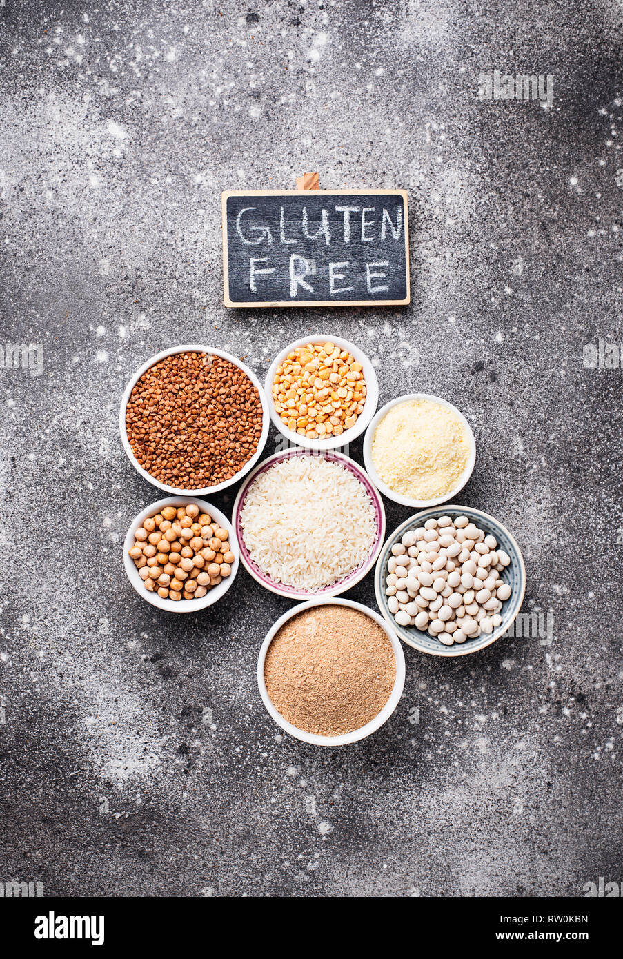 Set of gluten free products Stock Photo - Alamy