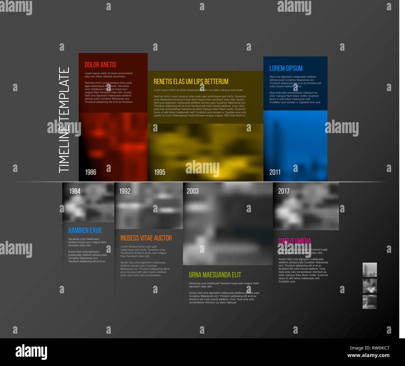 Vector Infographic Company Milestones Timeline Template with big ...