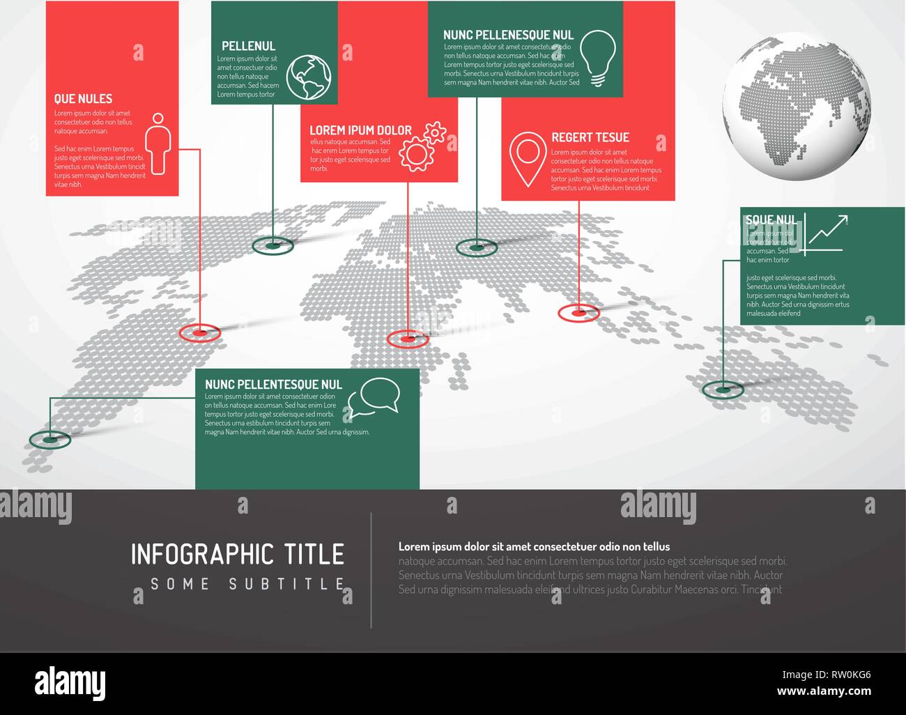 Light World map with pointer marks and icons - communication concept Stock Vector Image & Art ...