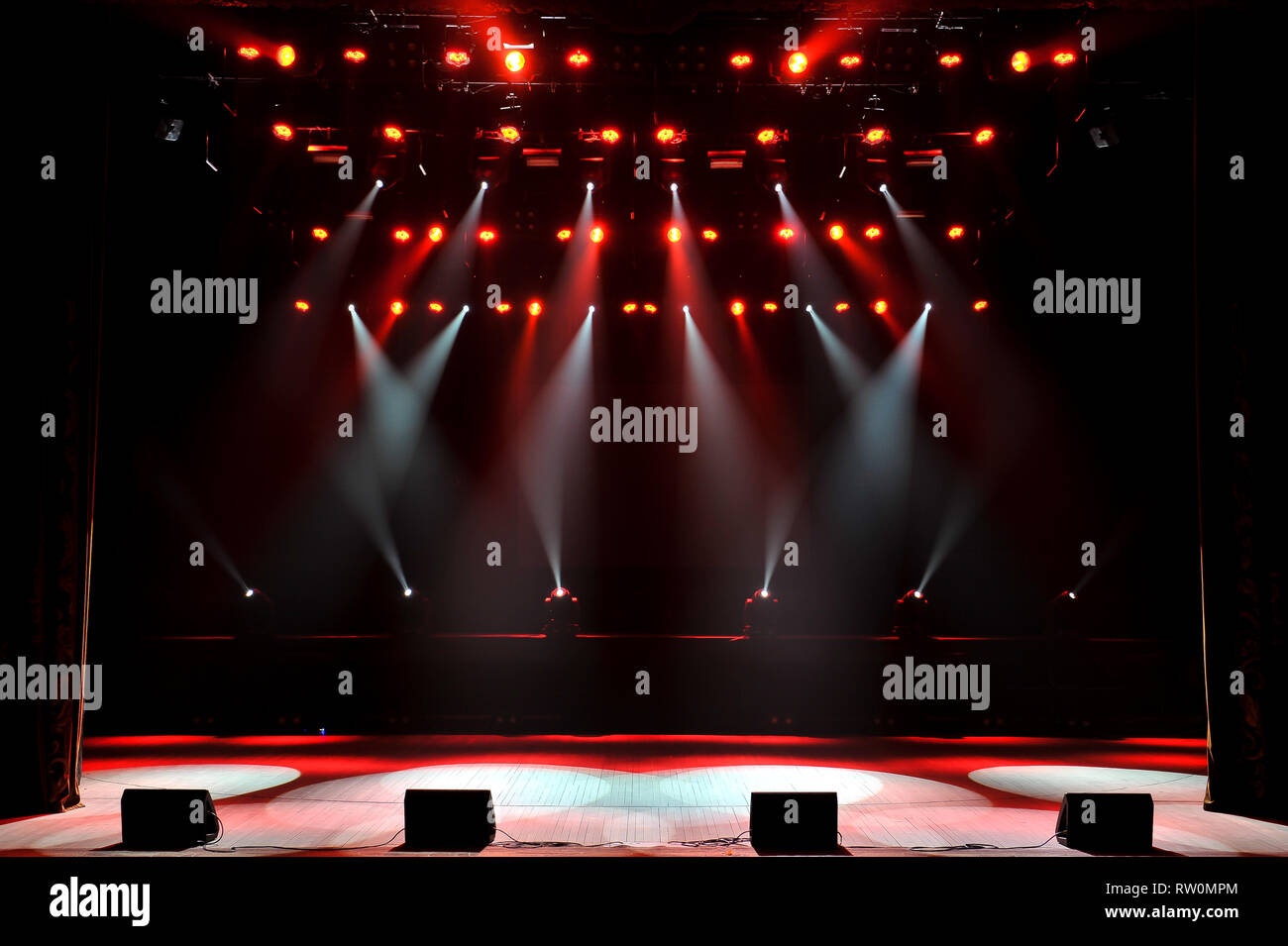 Empty Stage With Lights
