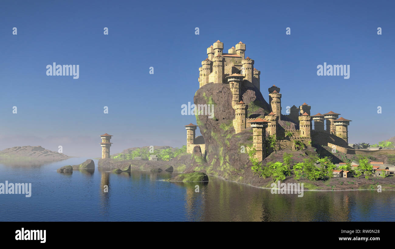 Fantasy castle background hi-res stock photography and images - Alamy