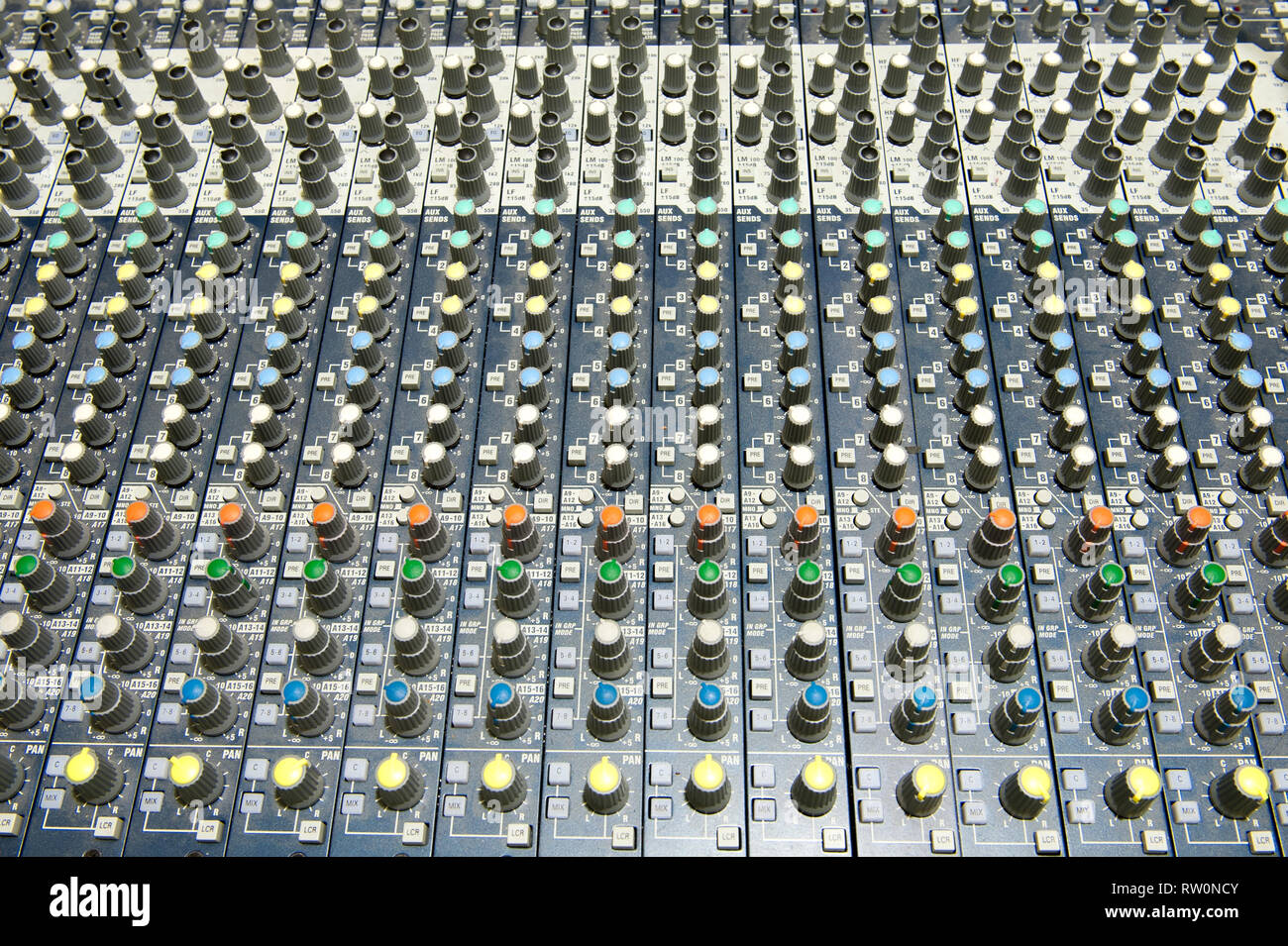 Buttons equipment for sound mixer control, sound equipment Stock Photo ...