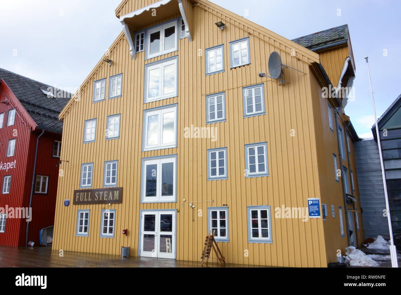 Harbourside building, Tromso, Norway, Europe Stock Photo - Alamy