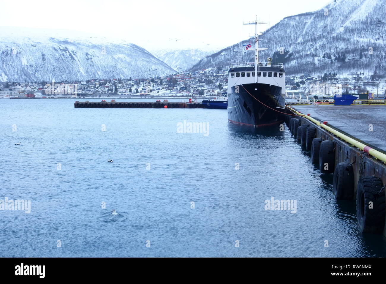 Tromso harbour, Northern Norway, Europe Stock Photo - Alamy