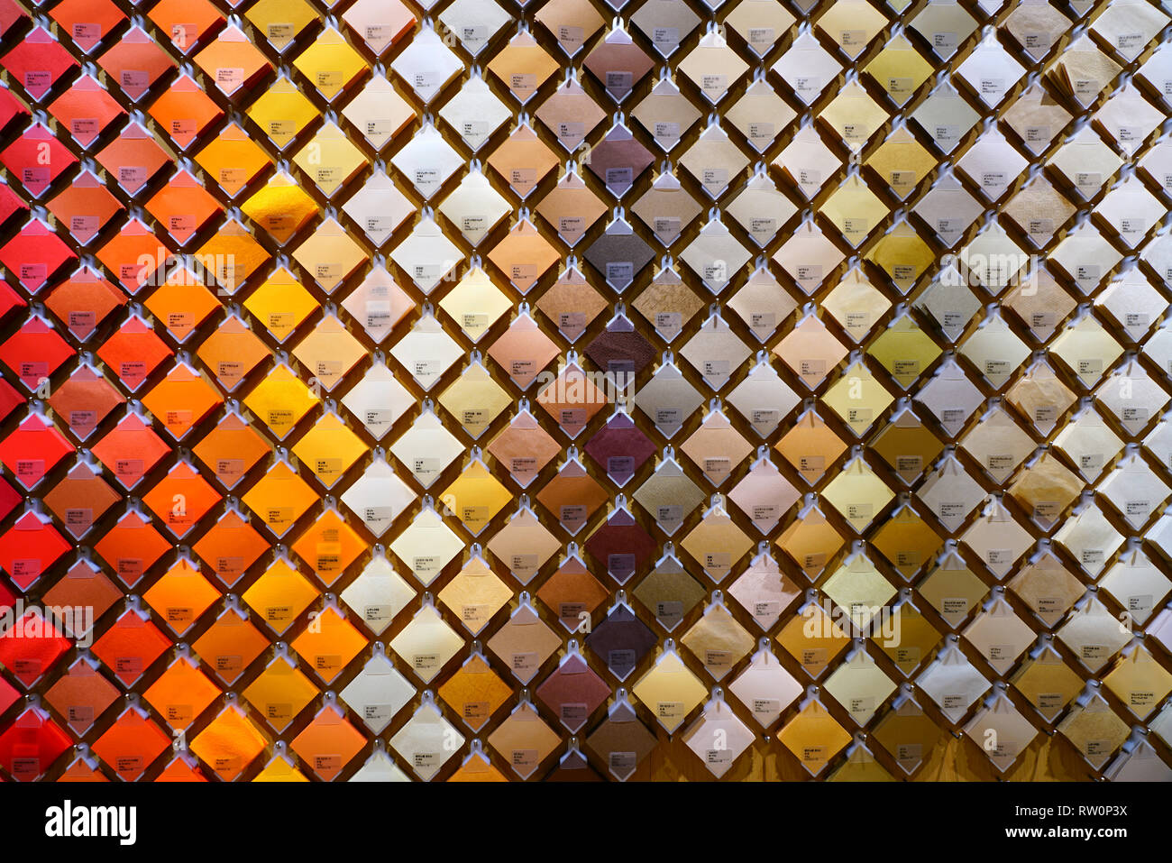 TOKYO, JAPAN -22 OCT 2018- View of colorful papers at the famous Itoya ...