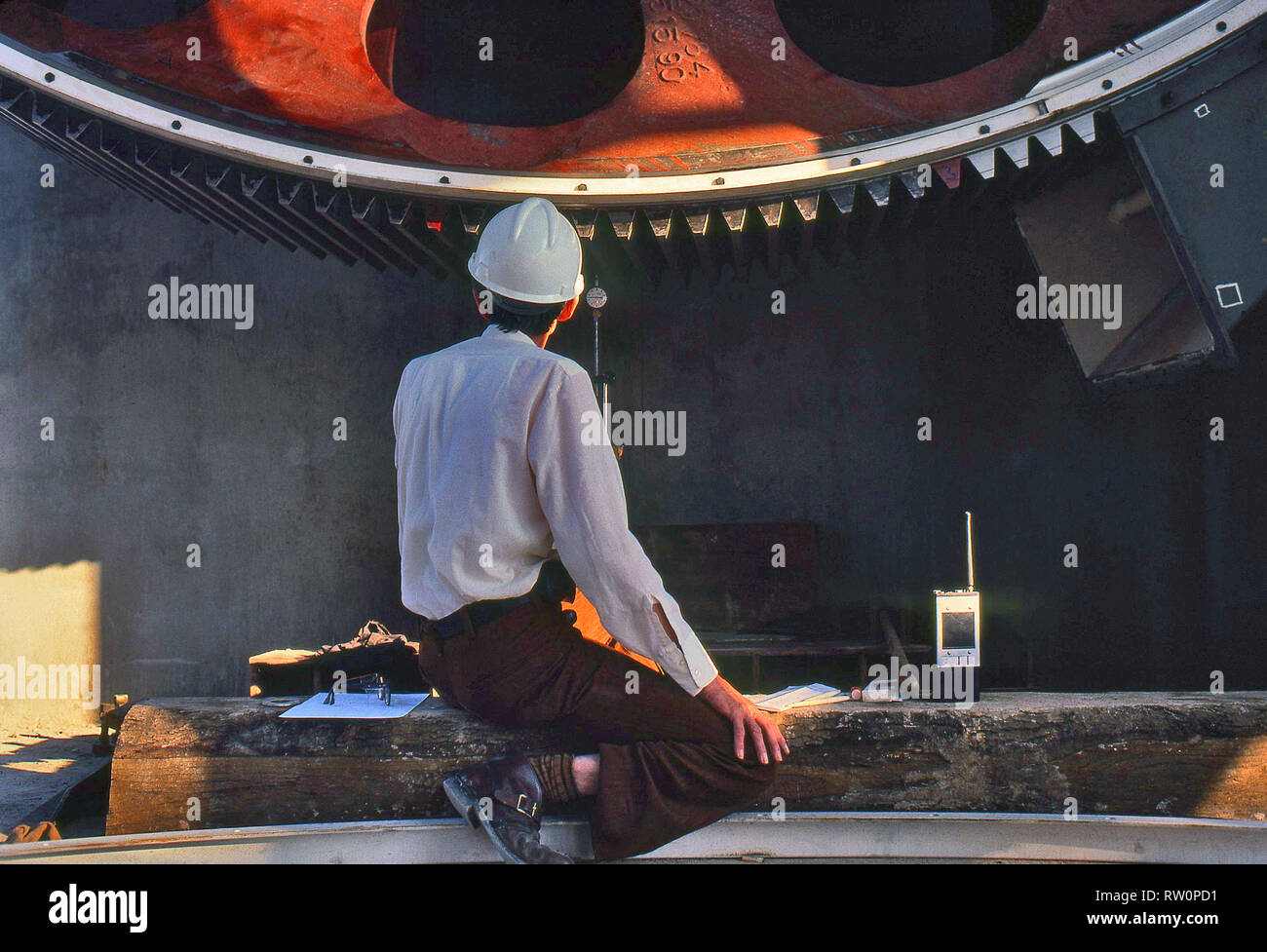 Huge circular gear installation Stock Photo - Alamy