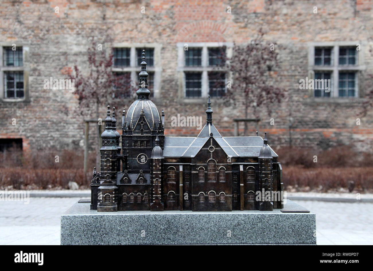 Model of the Great Synagogue Danzig which was destroyed by the Nazis in ...