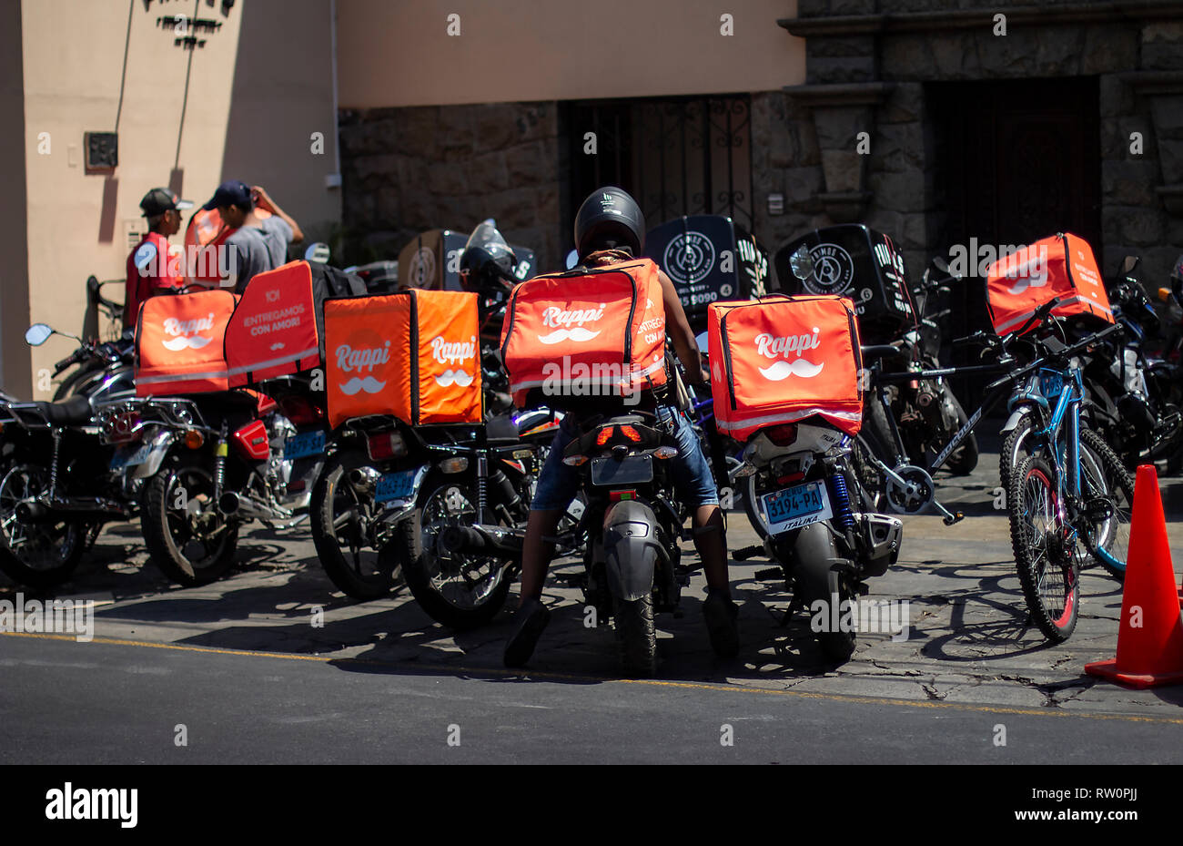Delivery bikes hi-res stock photography and images - Alamy