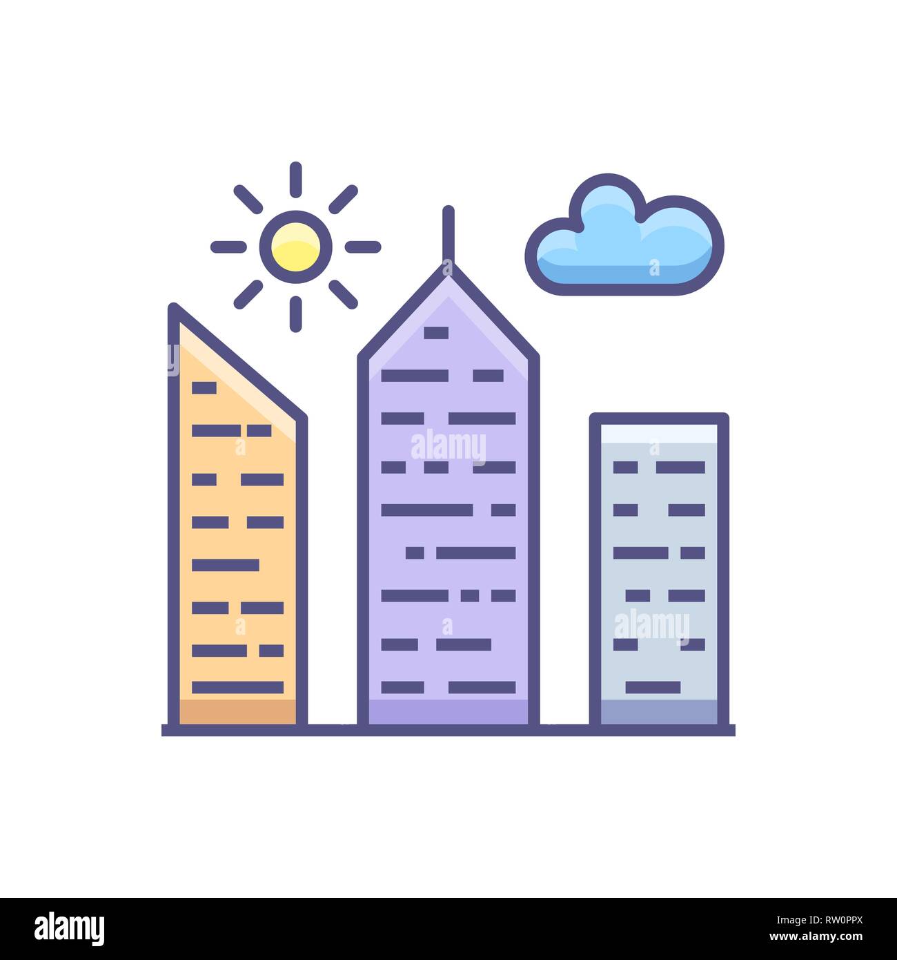 Multi storey structure building Stock Vector Images - Alamy