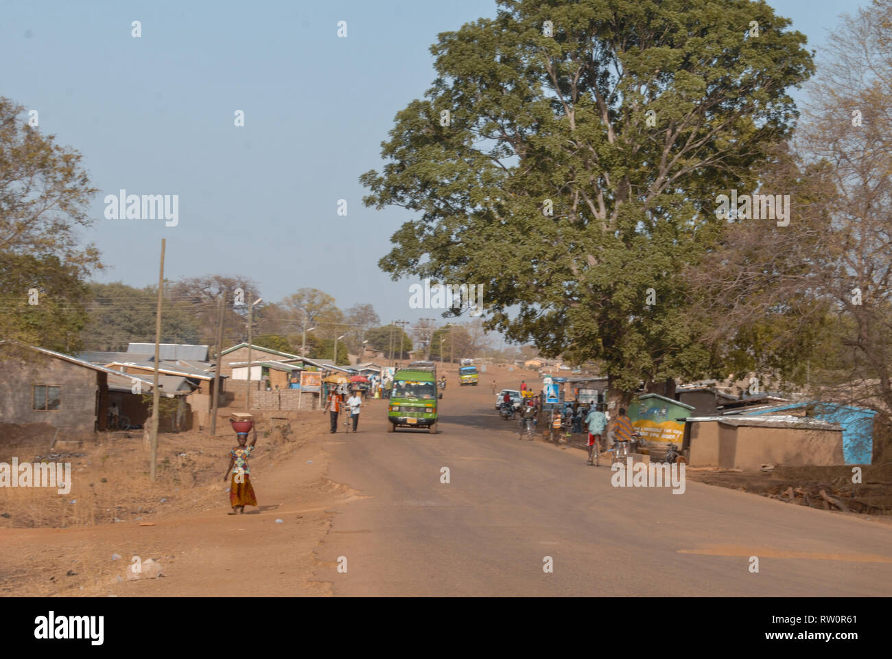 A photo of a road connecting a Ghanaian village of Kongo to the town of ...