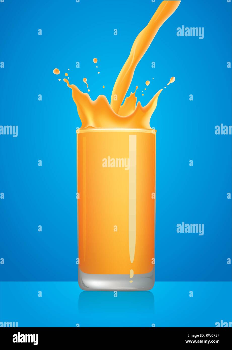 Glass Of Orange Juice Splash
