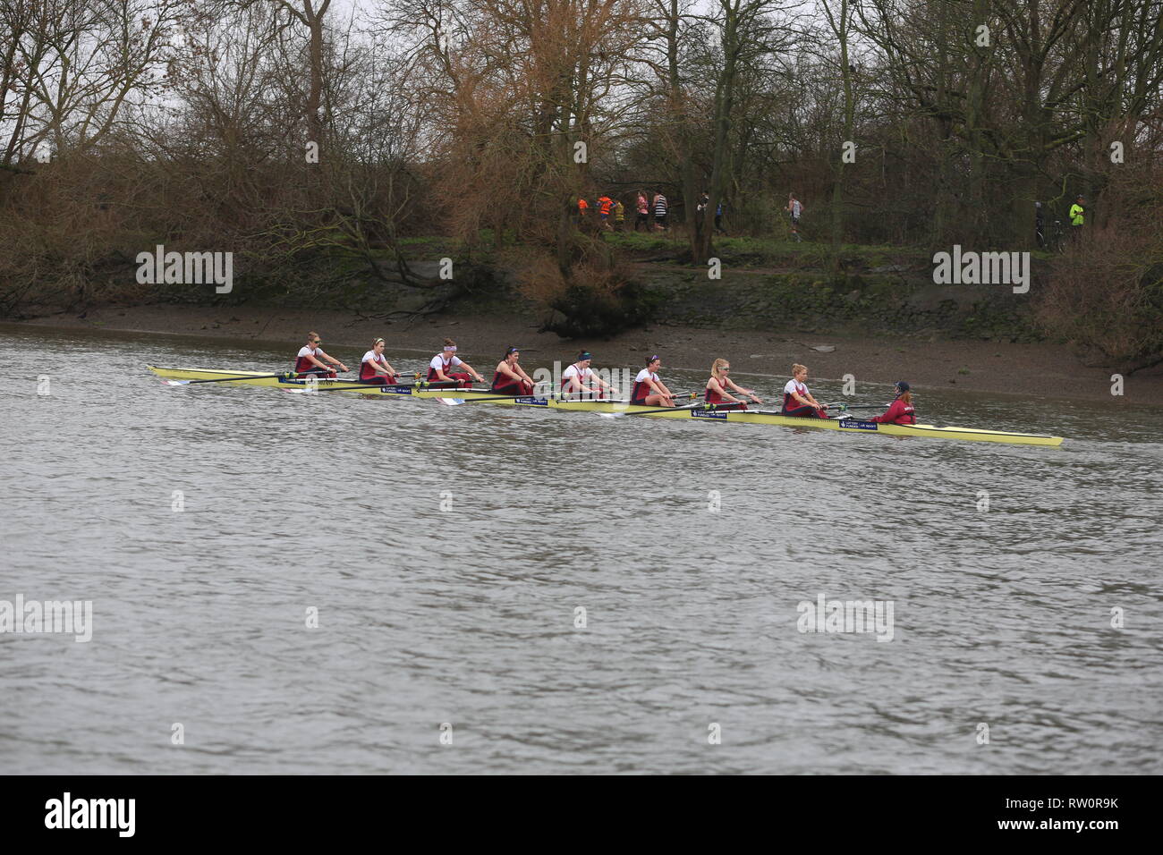 The Boat Race Putney London February 3 2019 Stock Photo - Alamy
