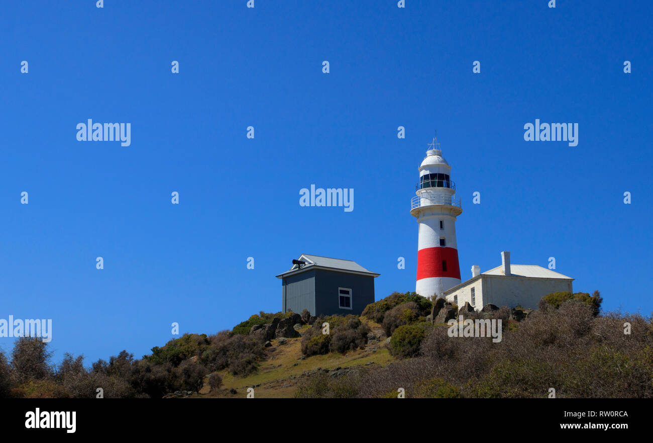 Low Head lighthouse at the entrance to the Tamar River in northern ...