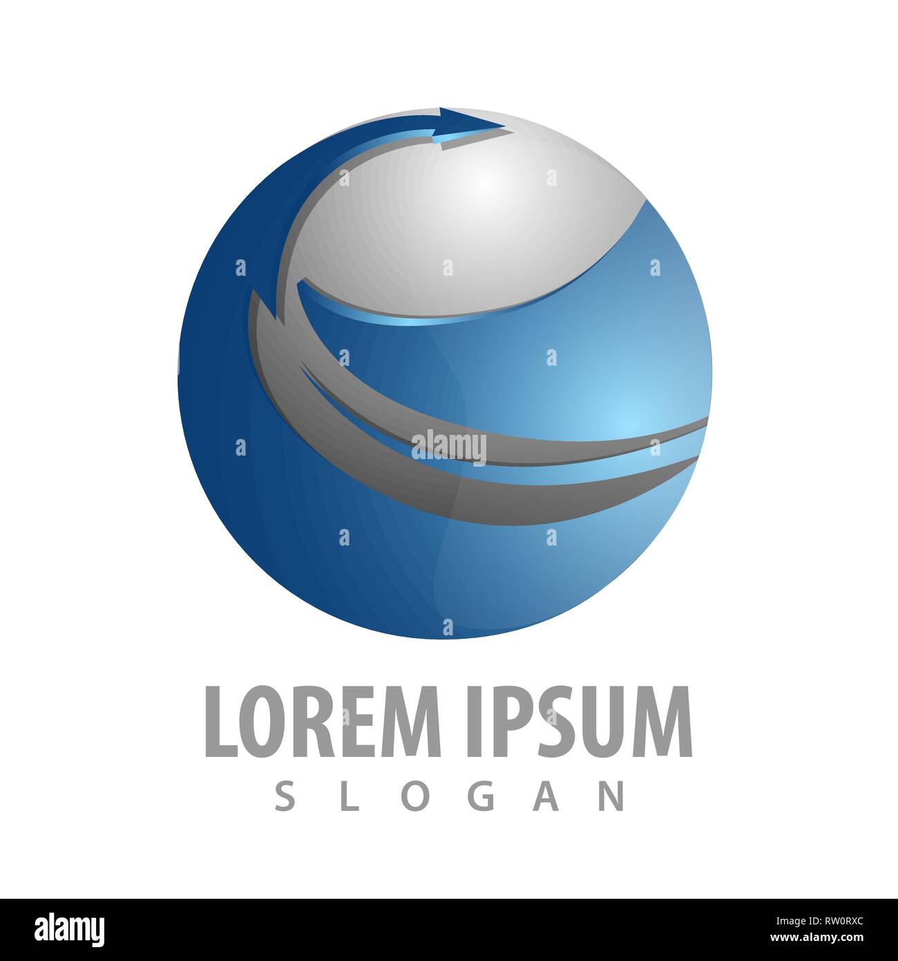 Abstract sphere arrow logo concept design. Symbol graphic template element Stock Vector Image ...