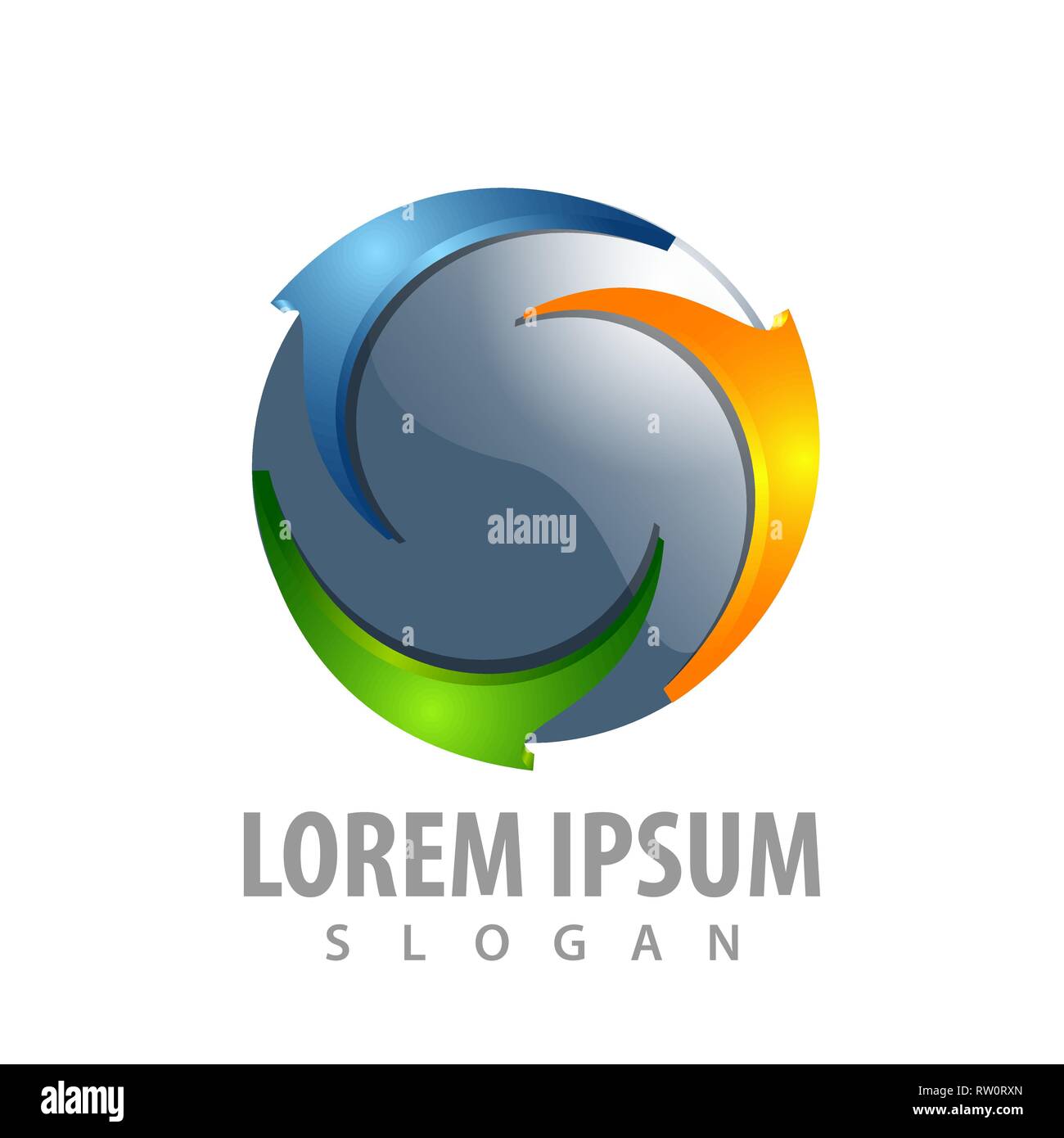 Circle Swirl sphere logo concept design. Symbol graphic template ...