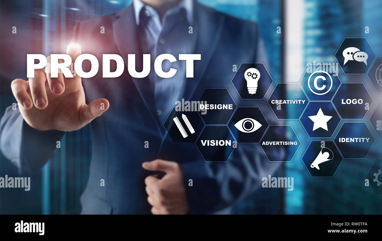 Business Product Promotion Design Concept. Double exposure background ...