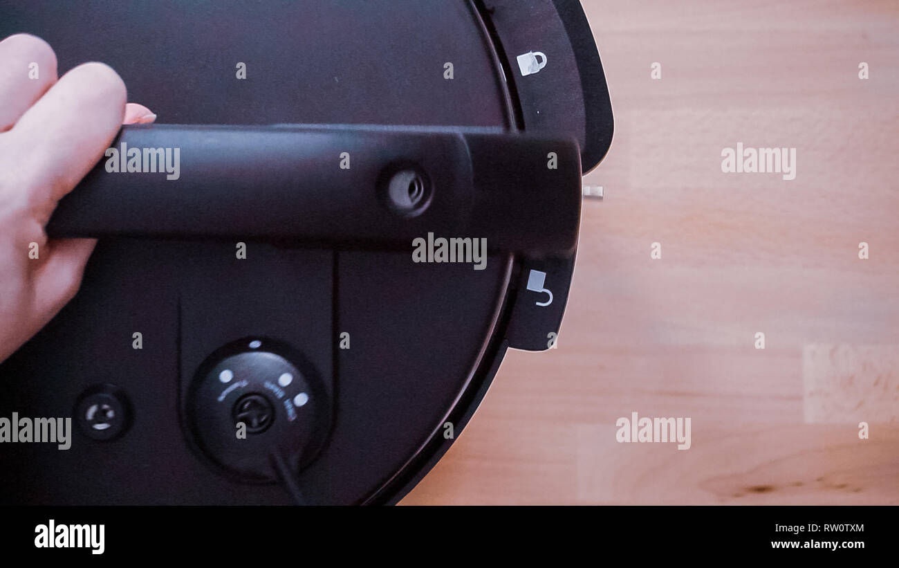 Flat lay. Cooking with modern electric pressure cooker Stock Photo - Alamy