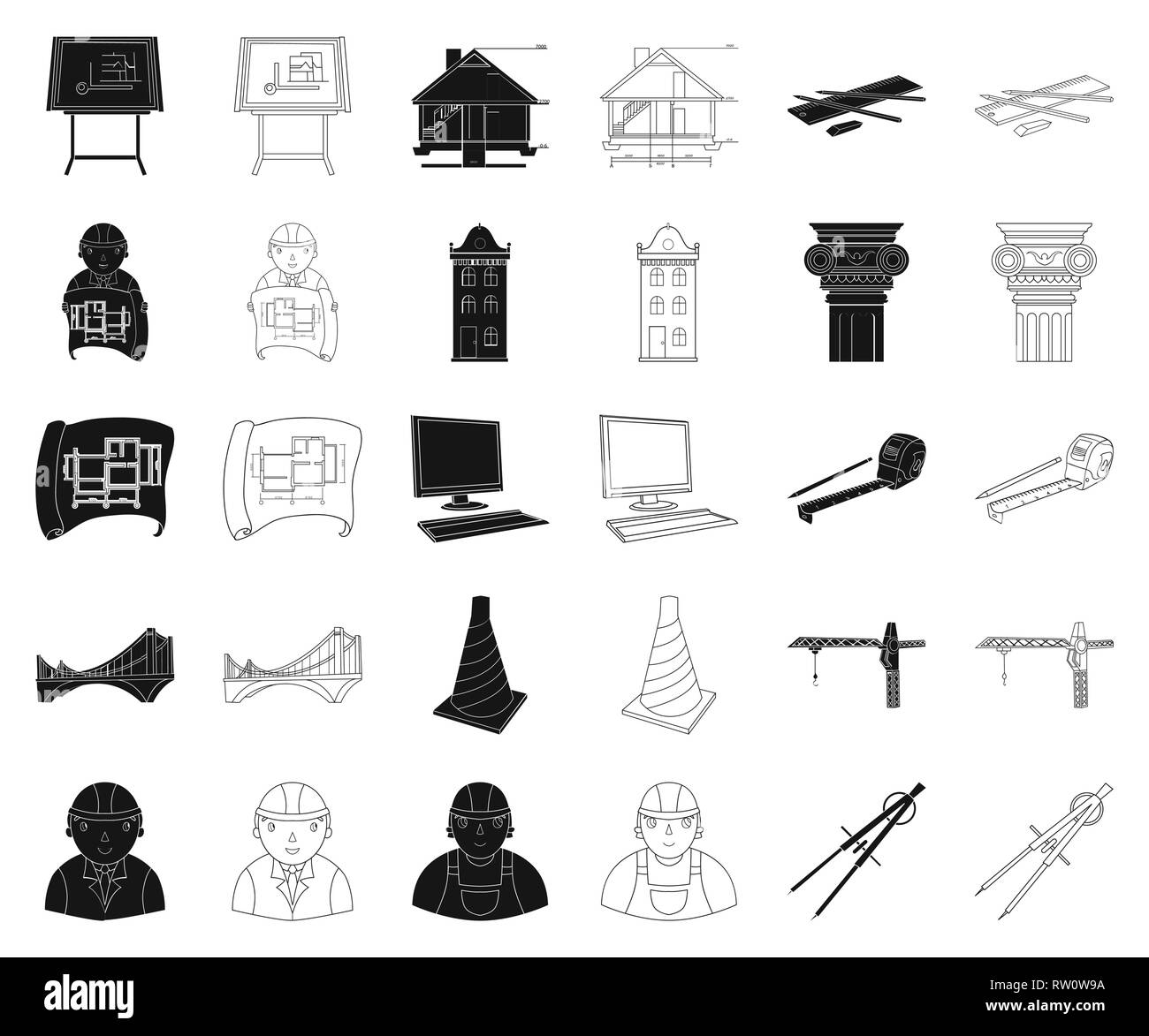 architect,architecture,art,black,outline,board,bridge,builder,building ...