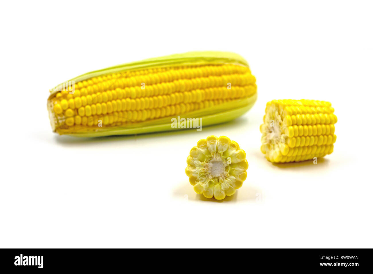 Sweet Corn isolated on white background Stock Photo - Alamy