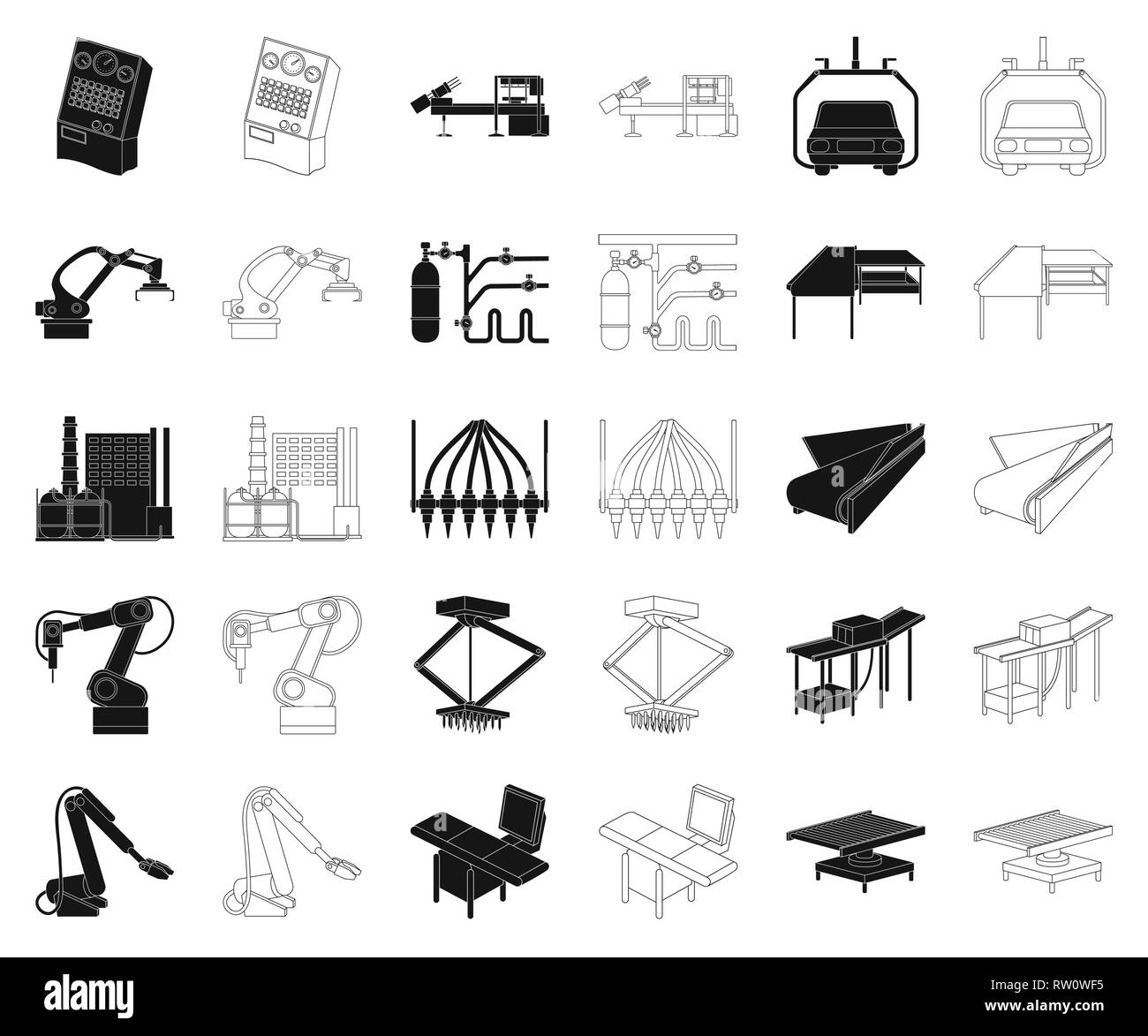 apparatus,assembly,automatic,black,outline,capacity,collection,conveyor ...