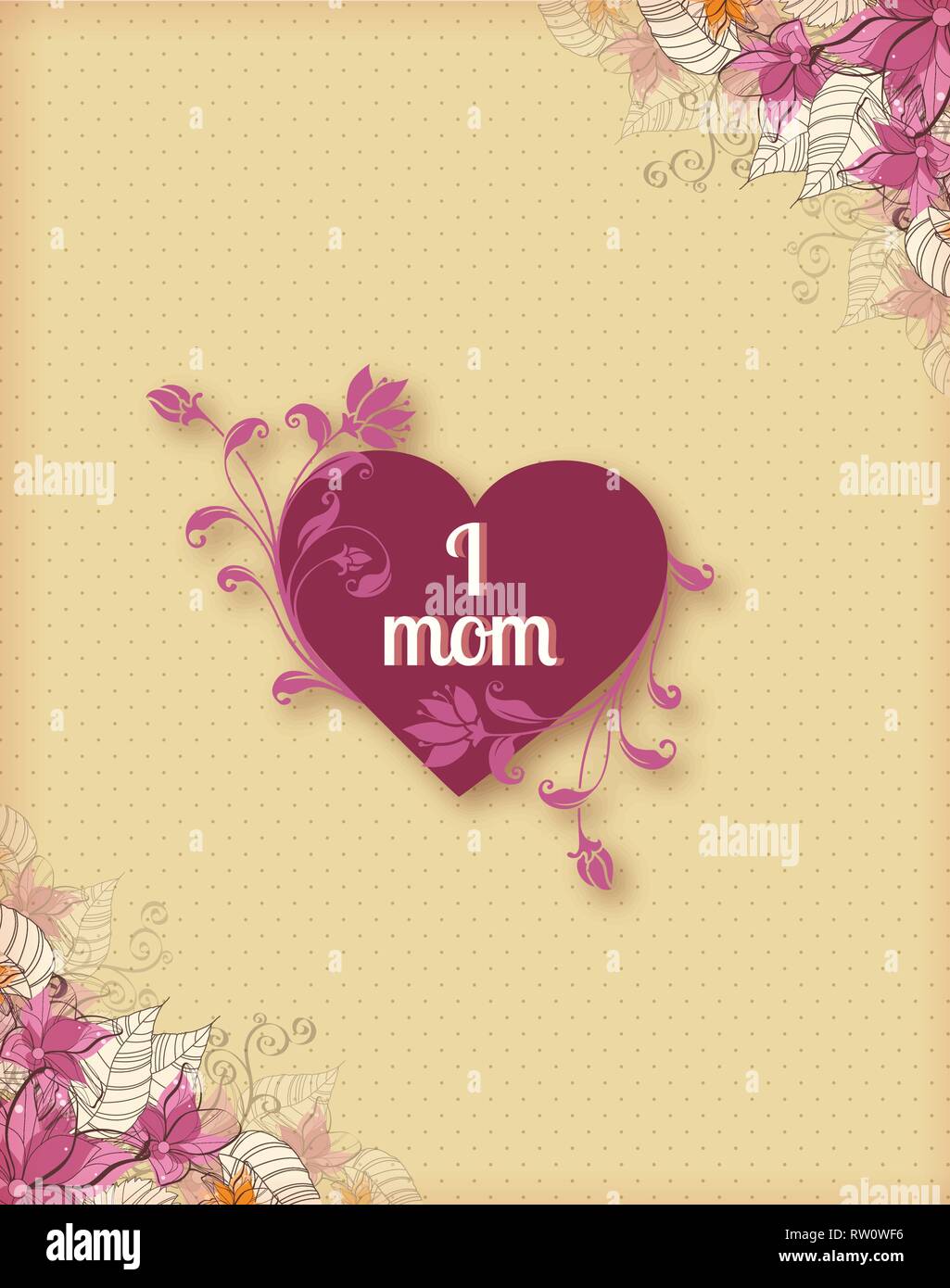 vector cards for Mother's day - Illustration Stock Vector Image & Art ...