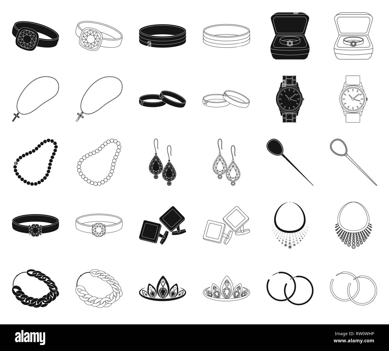 Hoop earrings Stock Vector Images - Alamy