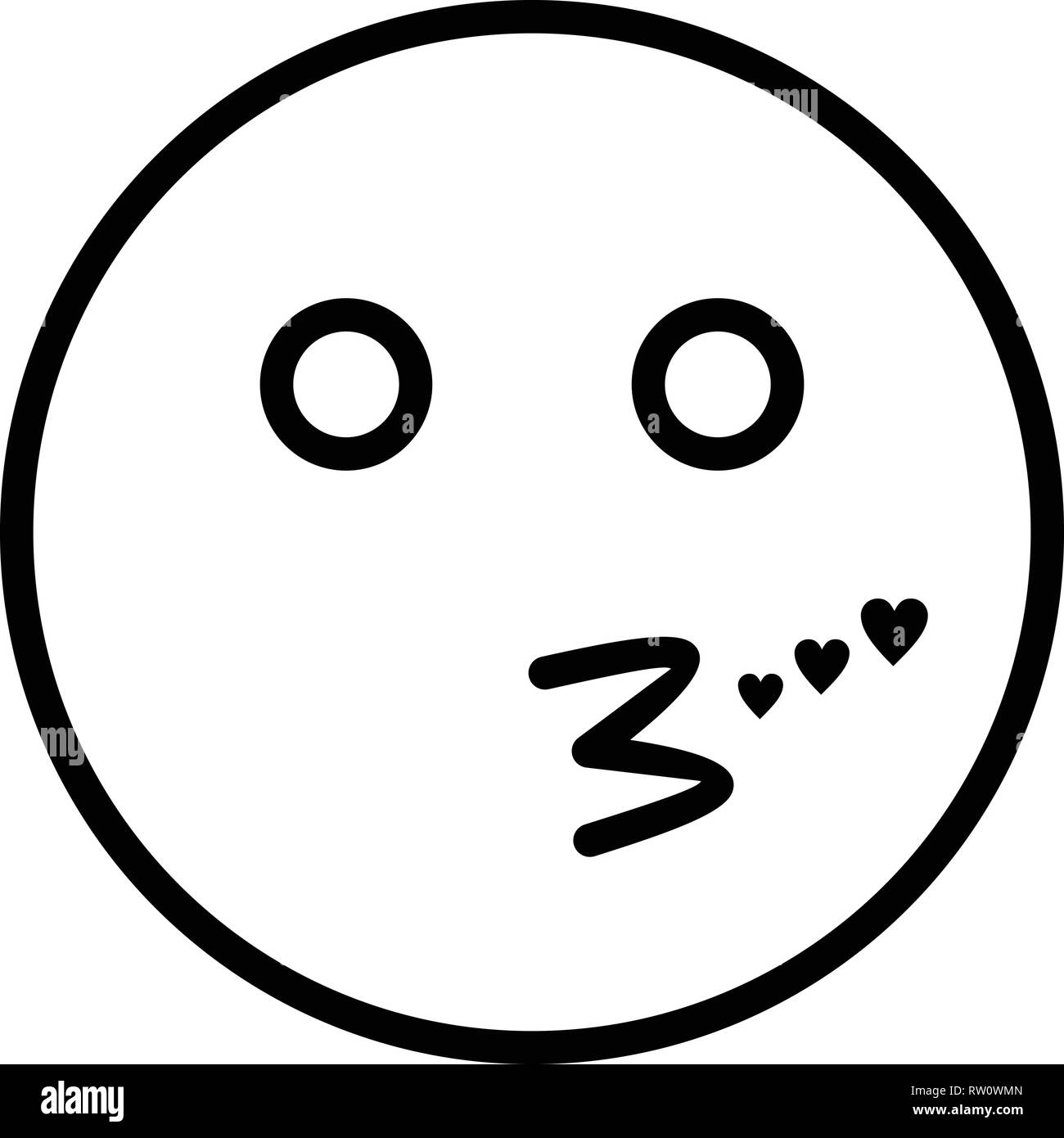 Kiss Emoji Vector Icon Sign Icon Vector Illustration For Personal And ...