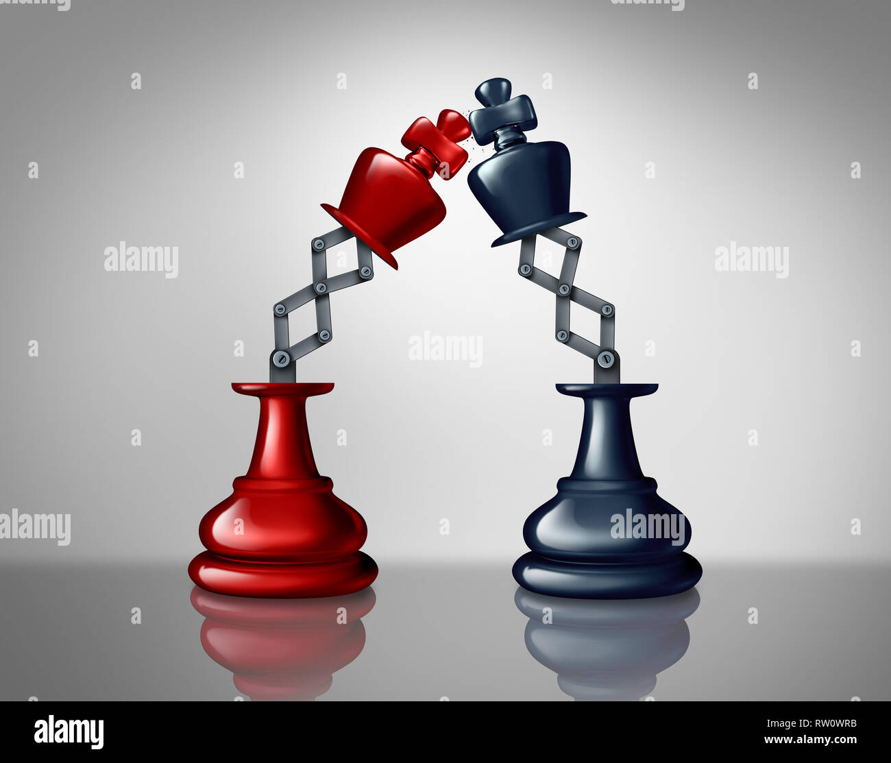 Business leadership competition as opponent enemies in a battle as a ...