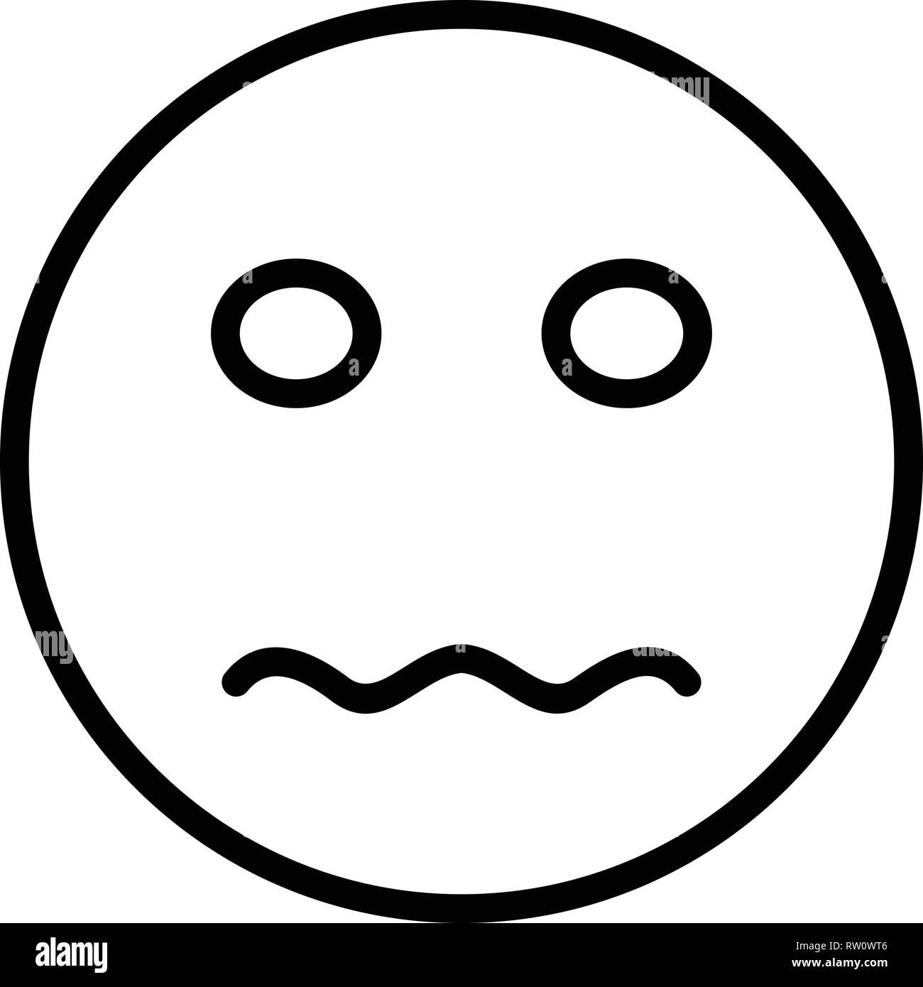 Nervous Emoji Vector Icon Sign Icon Vector Illustration For Personal ...