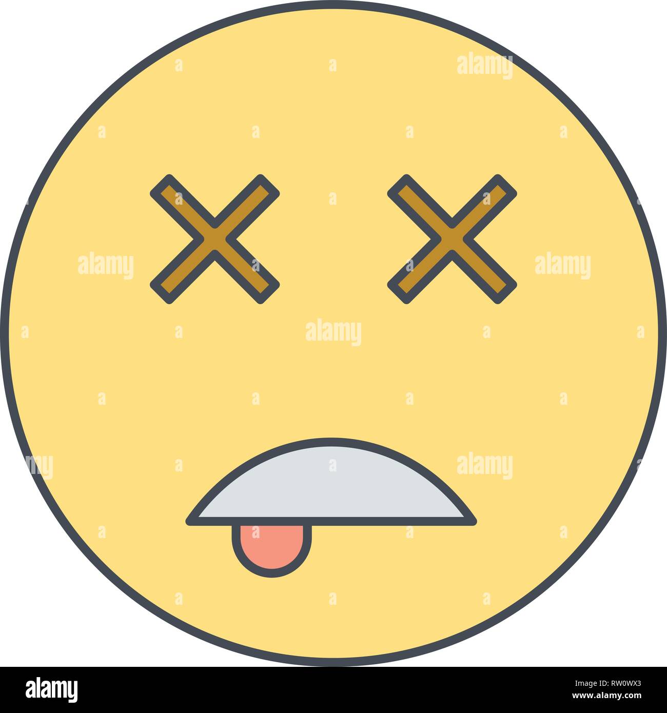 Dead Emoji Vector Icon Sign Icon Vector Illustration For Personal And ...