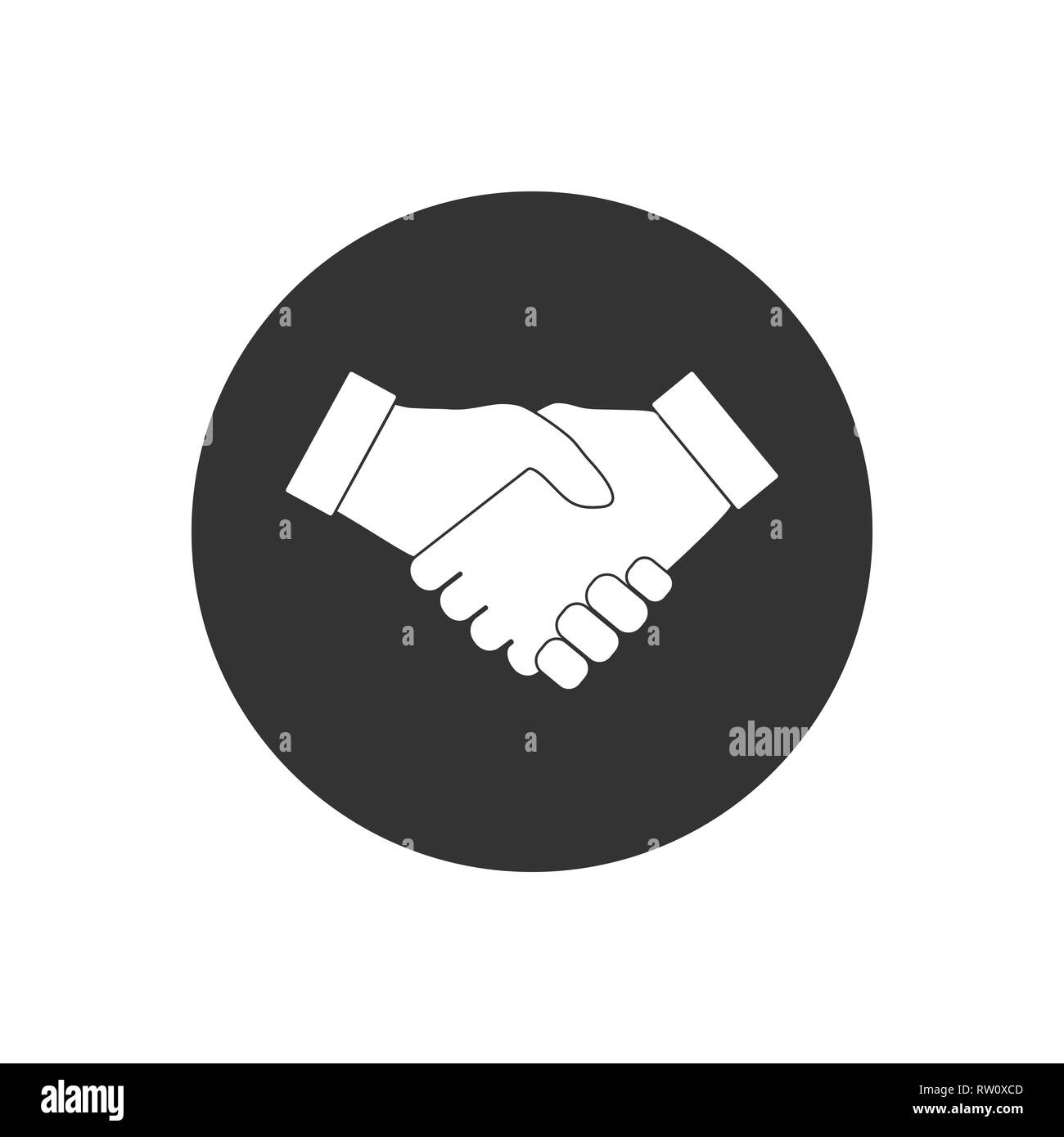 Hand, handshake icon Vector flat design Stock Vector Image & Art - Alamy