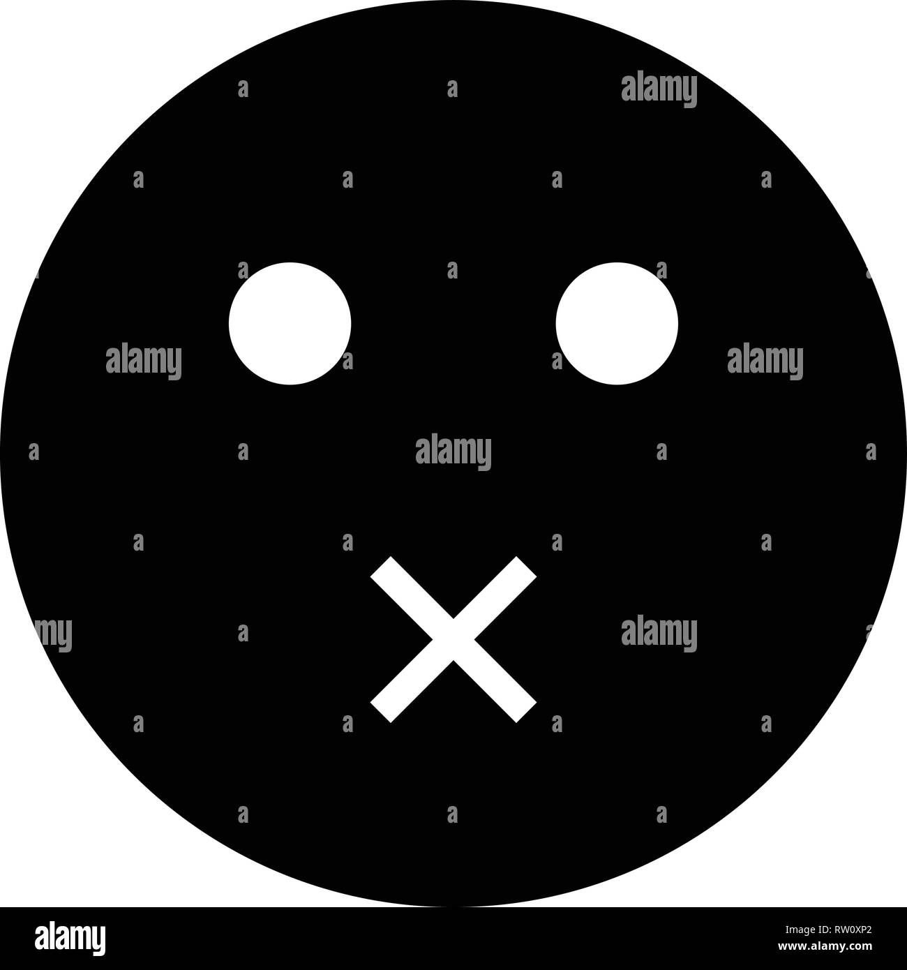 Mute Emoji Vector Icon Sign Icon Vector Illustration For Personal And ...