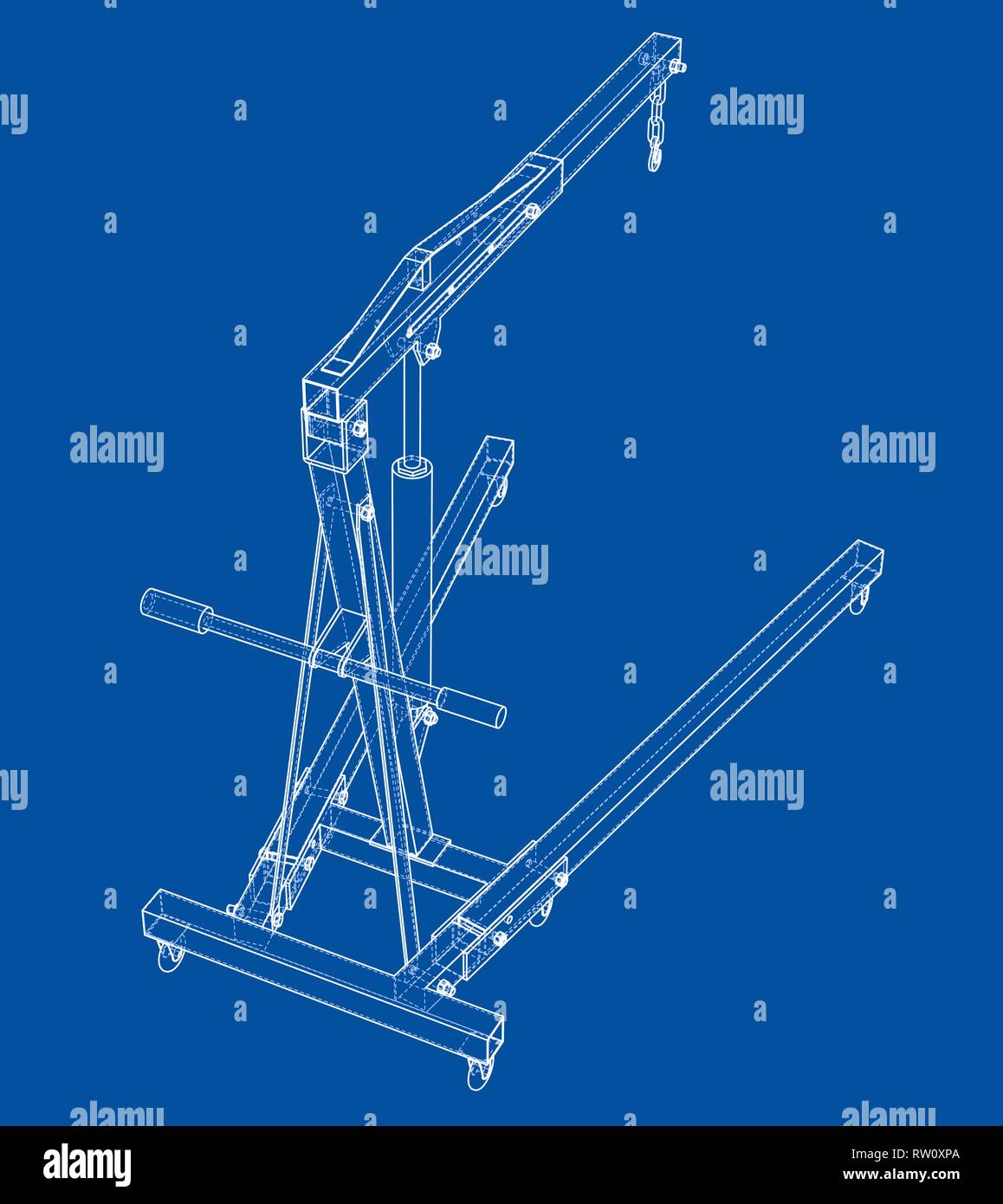 Engine hoist sketch Stock Vector Images - Alamy