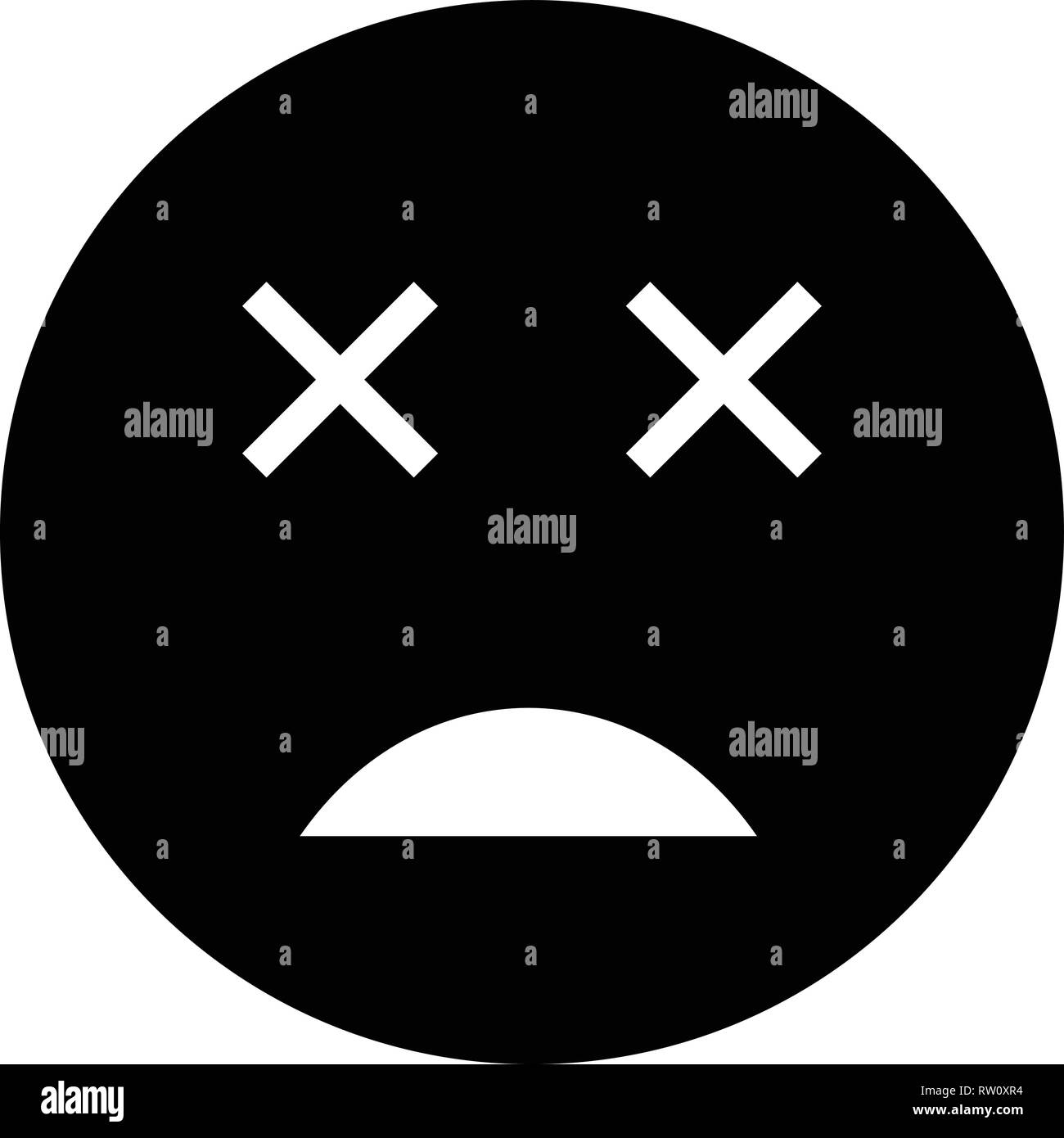 Dead emoji face Black and White Stock Photos & Images - Alamy