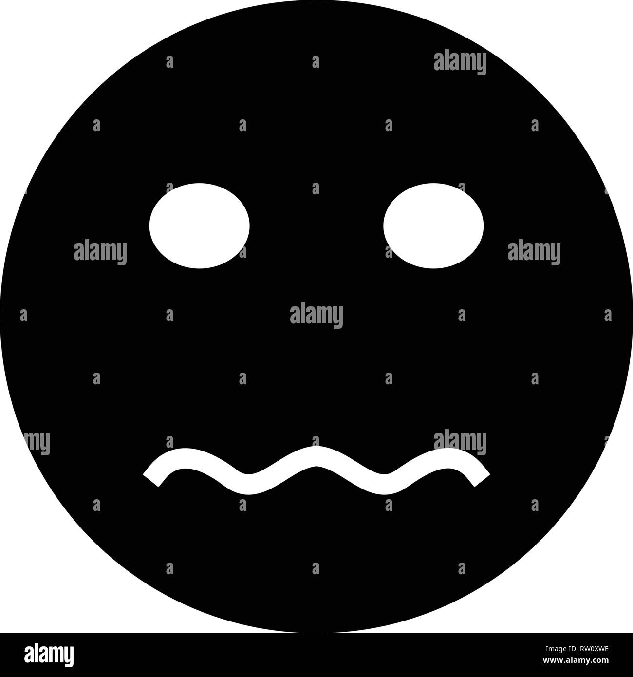 Nervous Emoji Vector Icon Sign Icon Vector Illustration For Personal ...