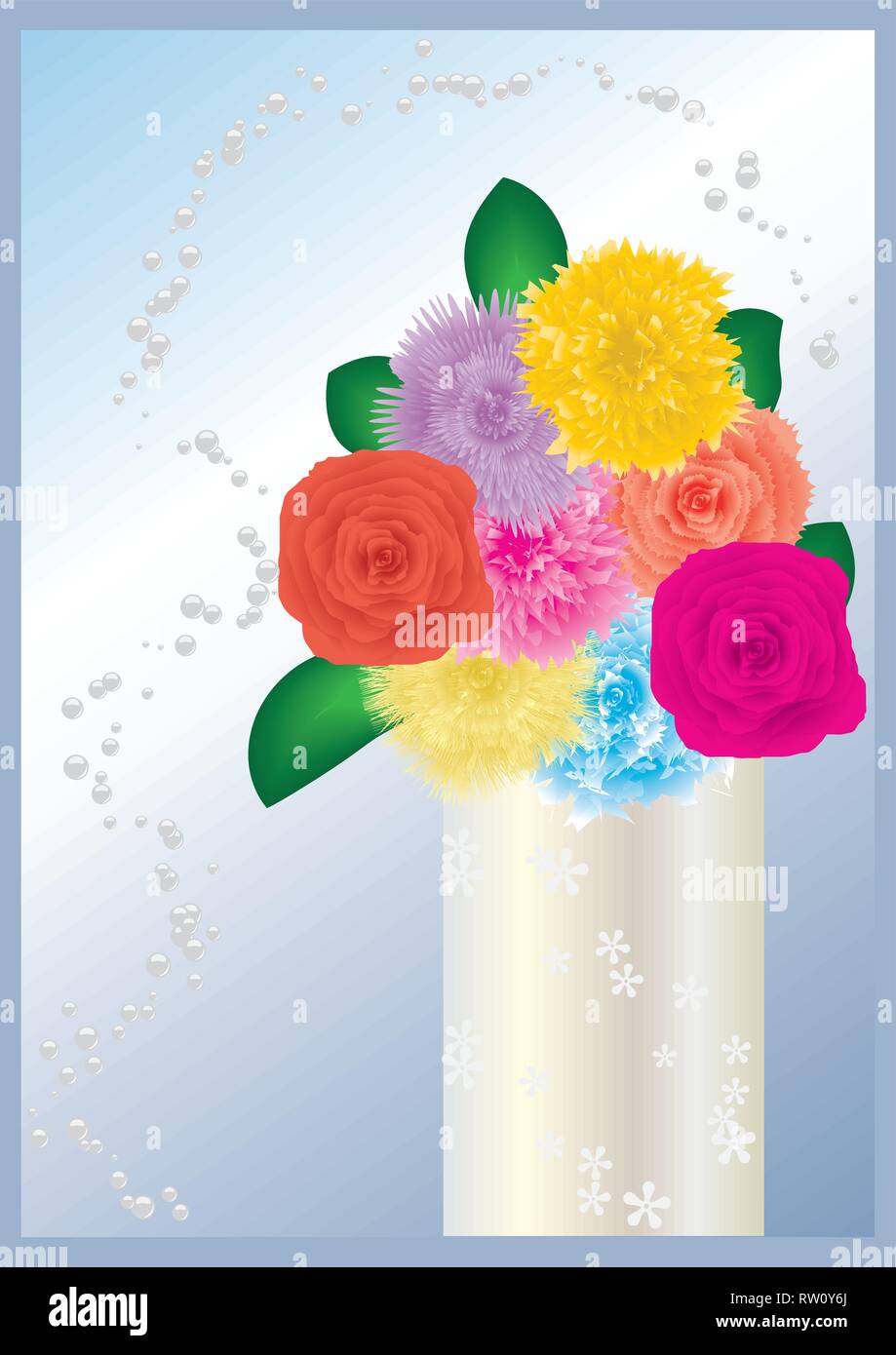 Carnation vase Stock Vector Images - Alamy