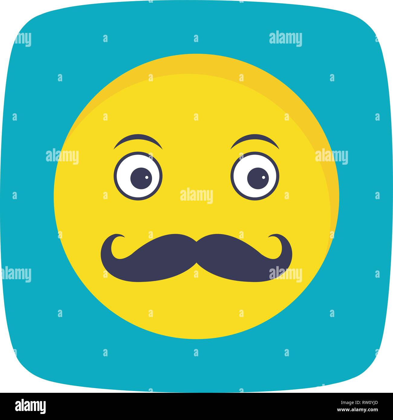 Smiley vector moustache hi-res stock photography and images - Alamy