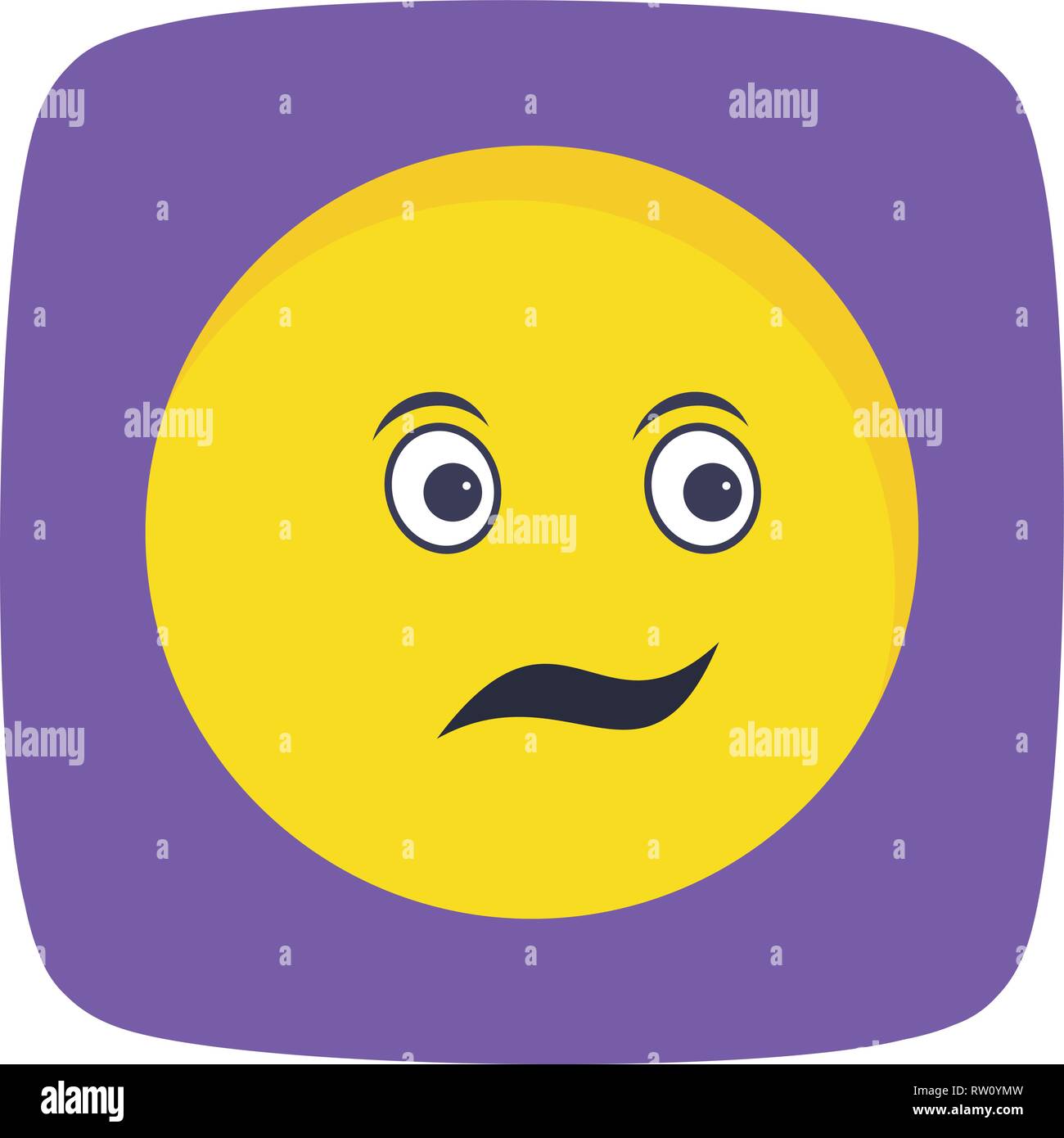 Confused emoji Stock Vector Images - Alamy