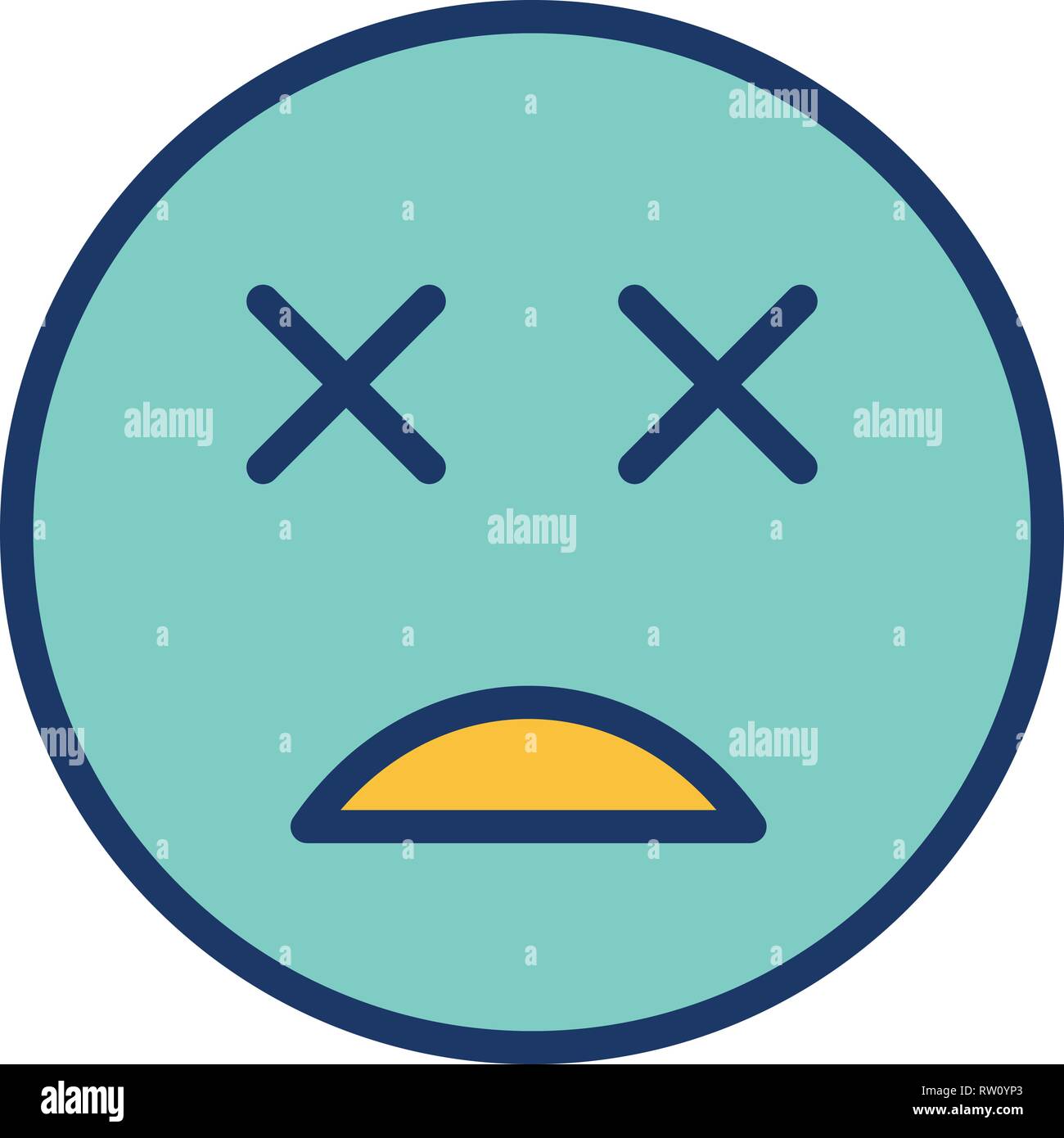 Dead emoji icon vector vectors hi-res stock photography and images - Alamy
