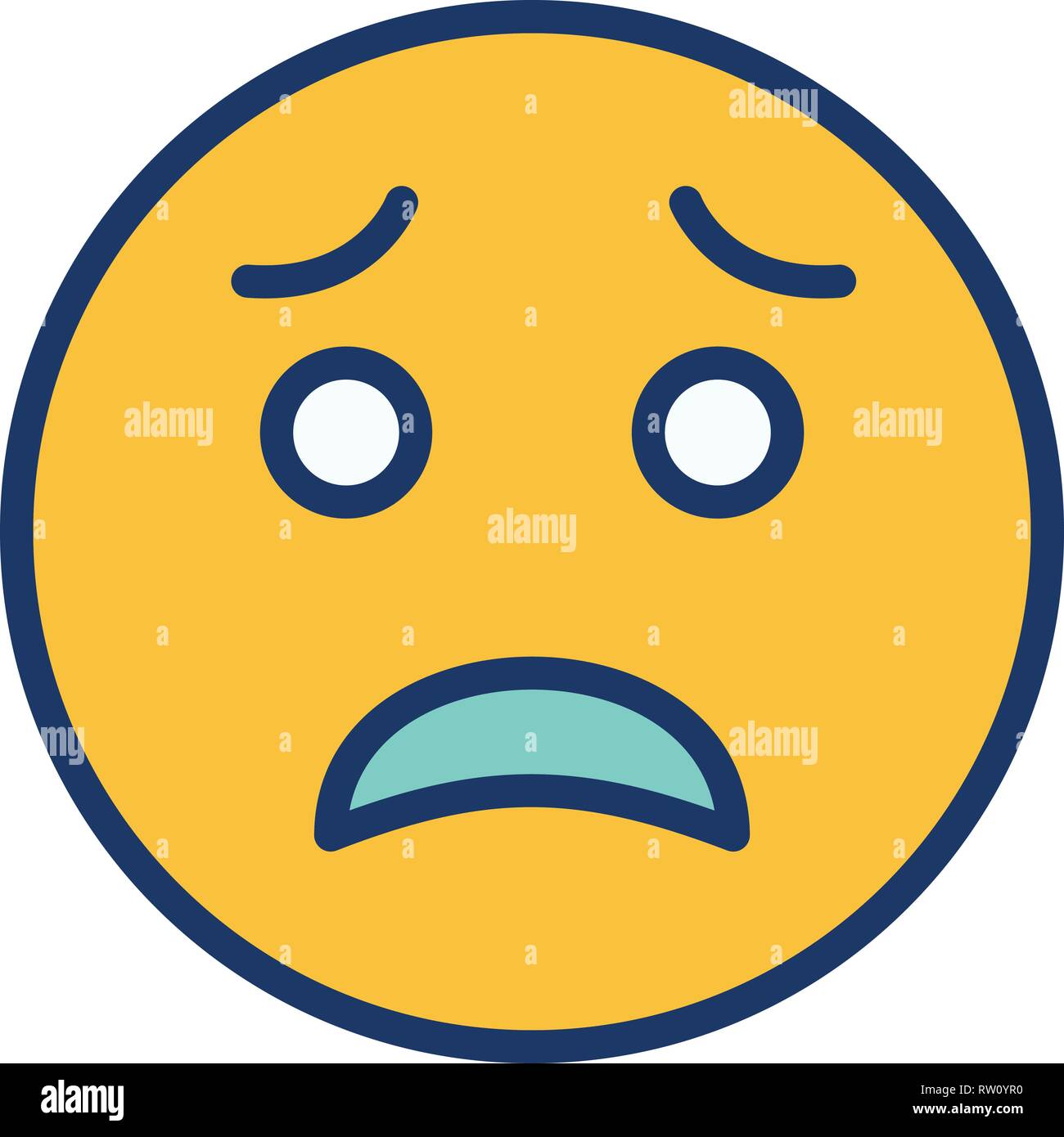 Scared Emoji Vector Icon Sign Icon Vector Illustration For Personal And ...
